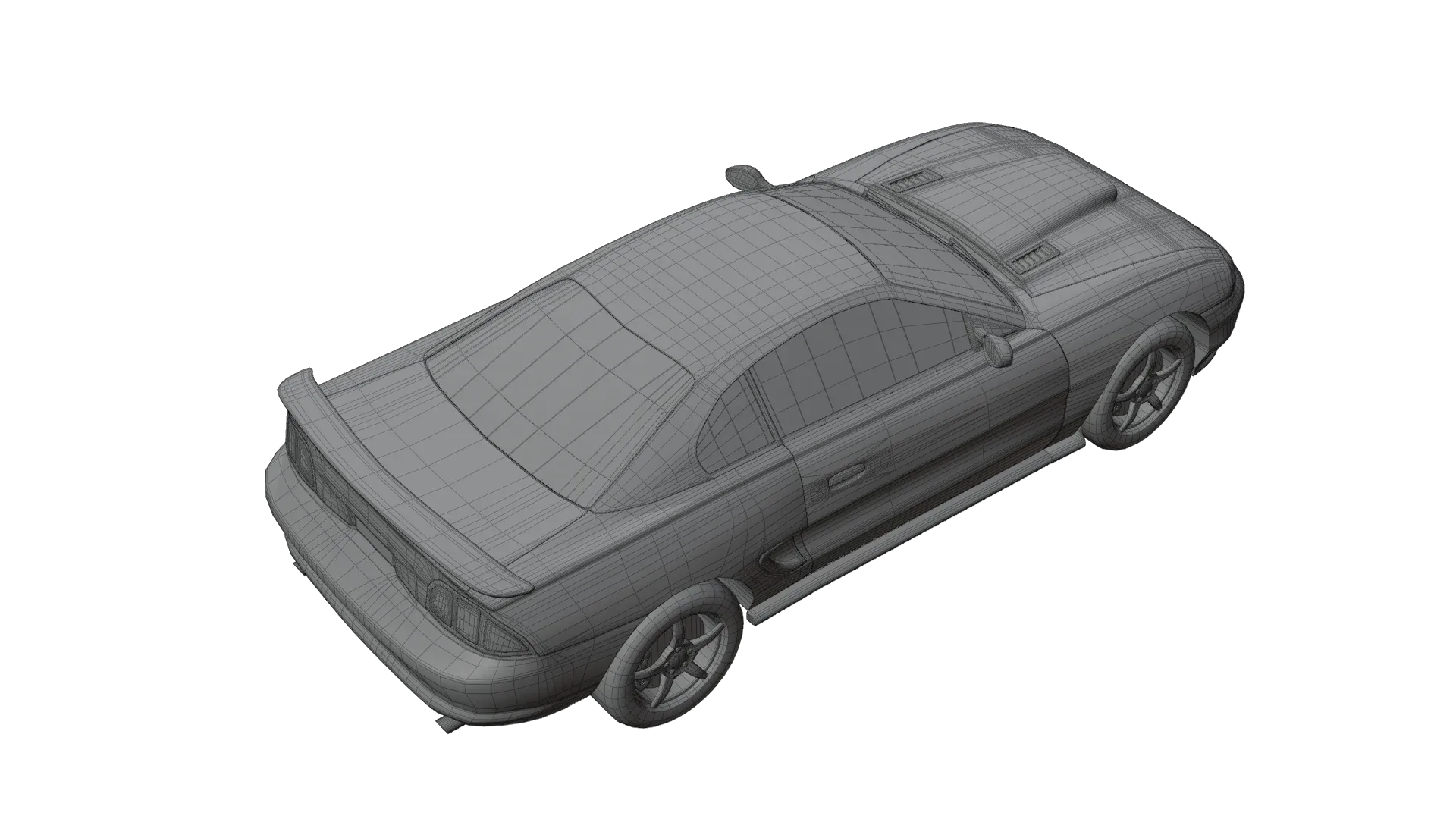 Two-Toned Sport Car - 3D Model - FlippedNormals