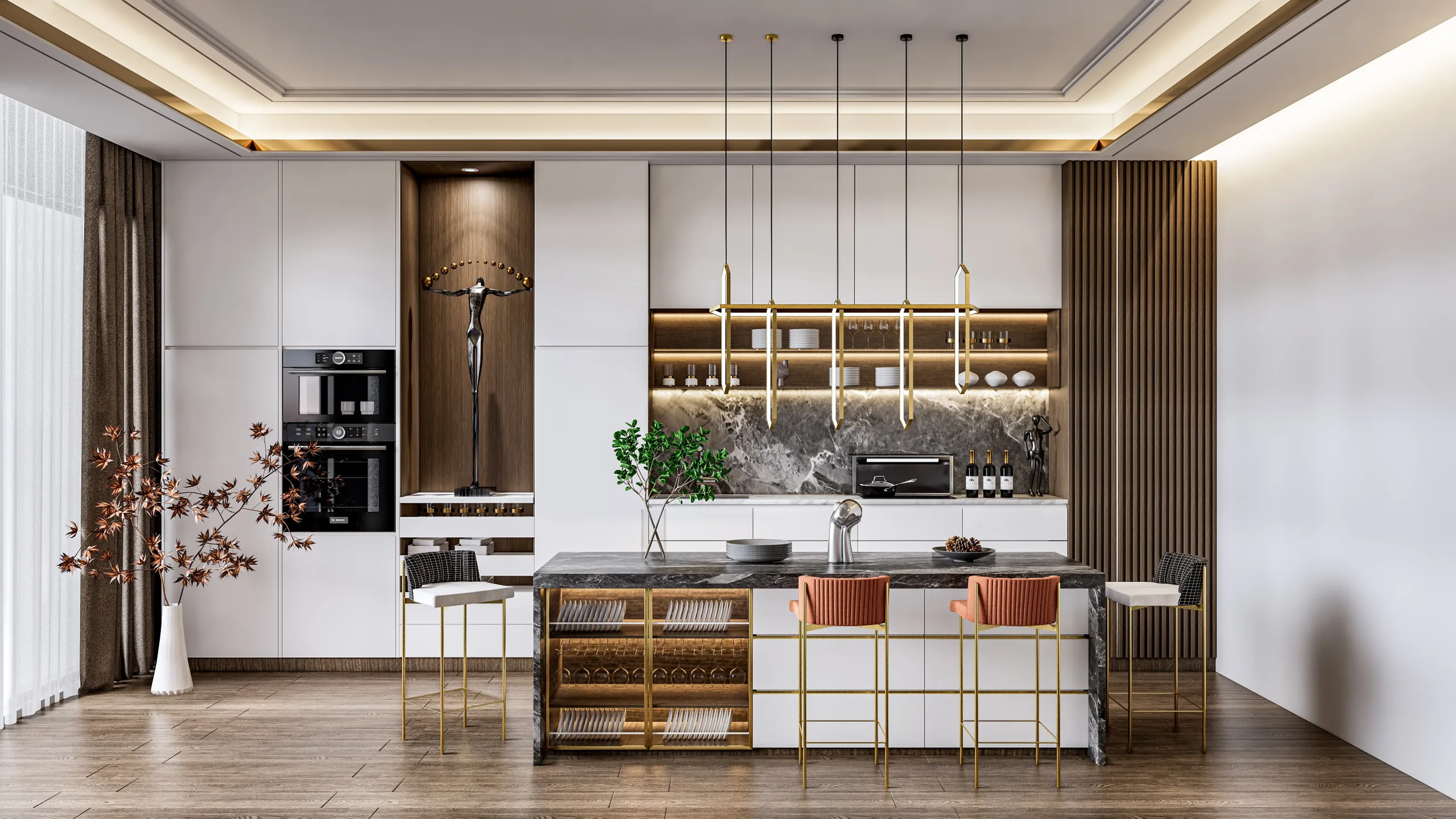 Kitchen Modern interior 0010 - FlippedNormals