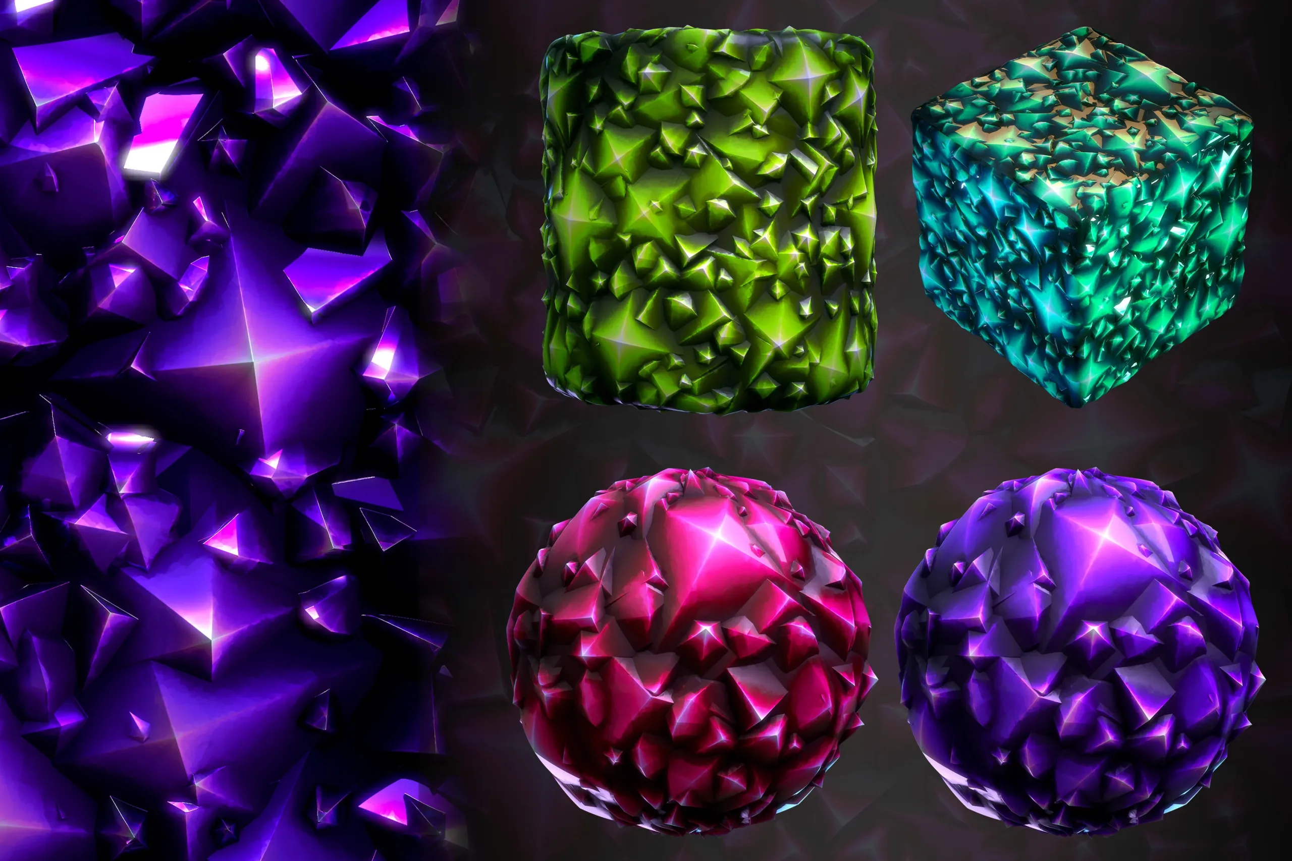 Crystal Stylized material - VOL - FlippedNormals