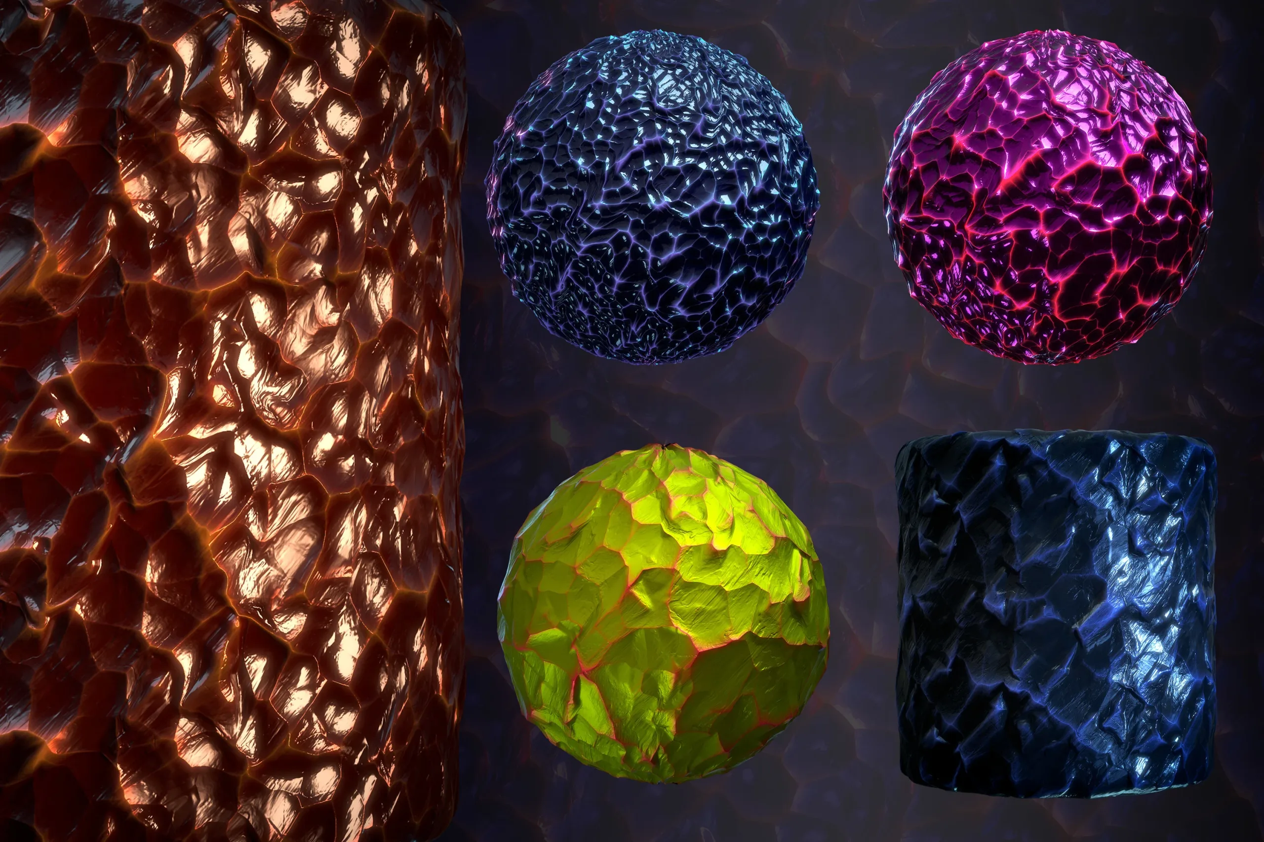 Crystal material - VOL 29 - Maps - FlippedNormals