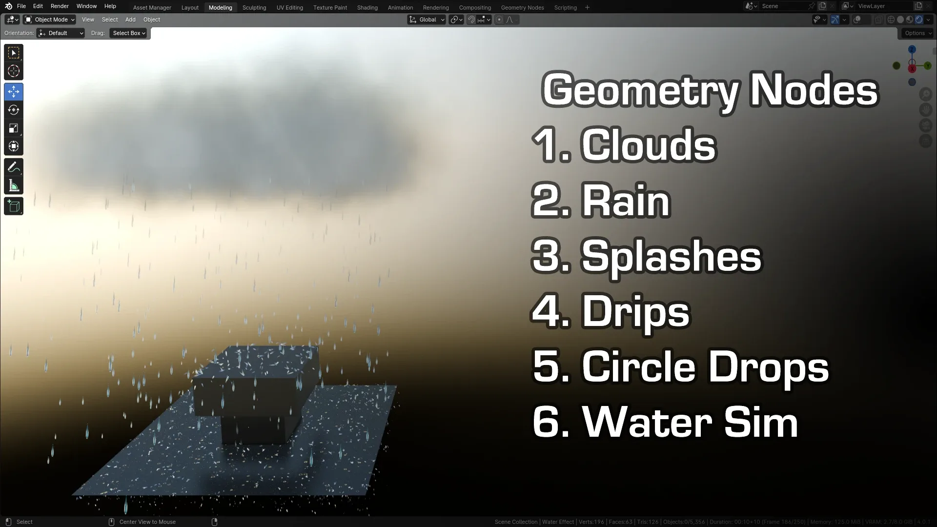 Blender Geometry Nodes Pack: Weather - FlippedNormals