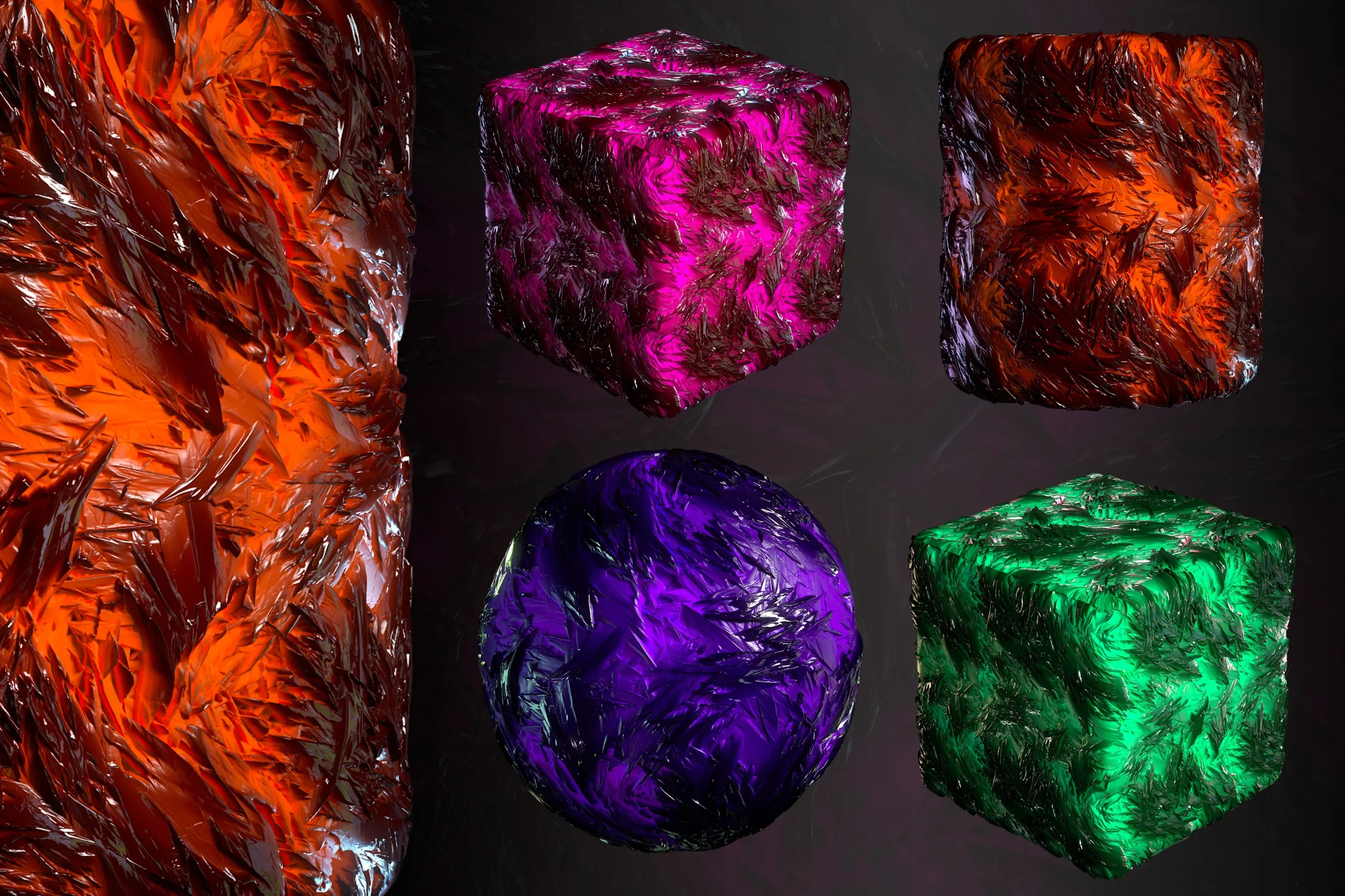 Crystal Materials (Mega Bundle-16 - FlippedNormals