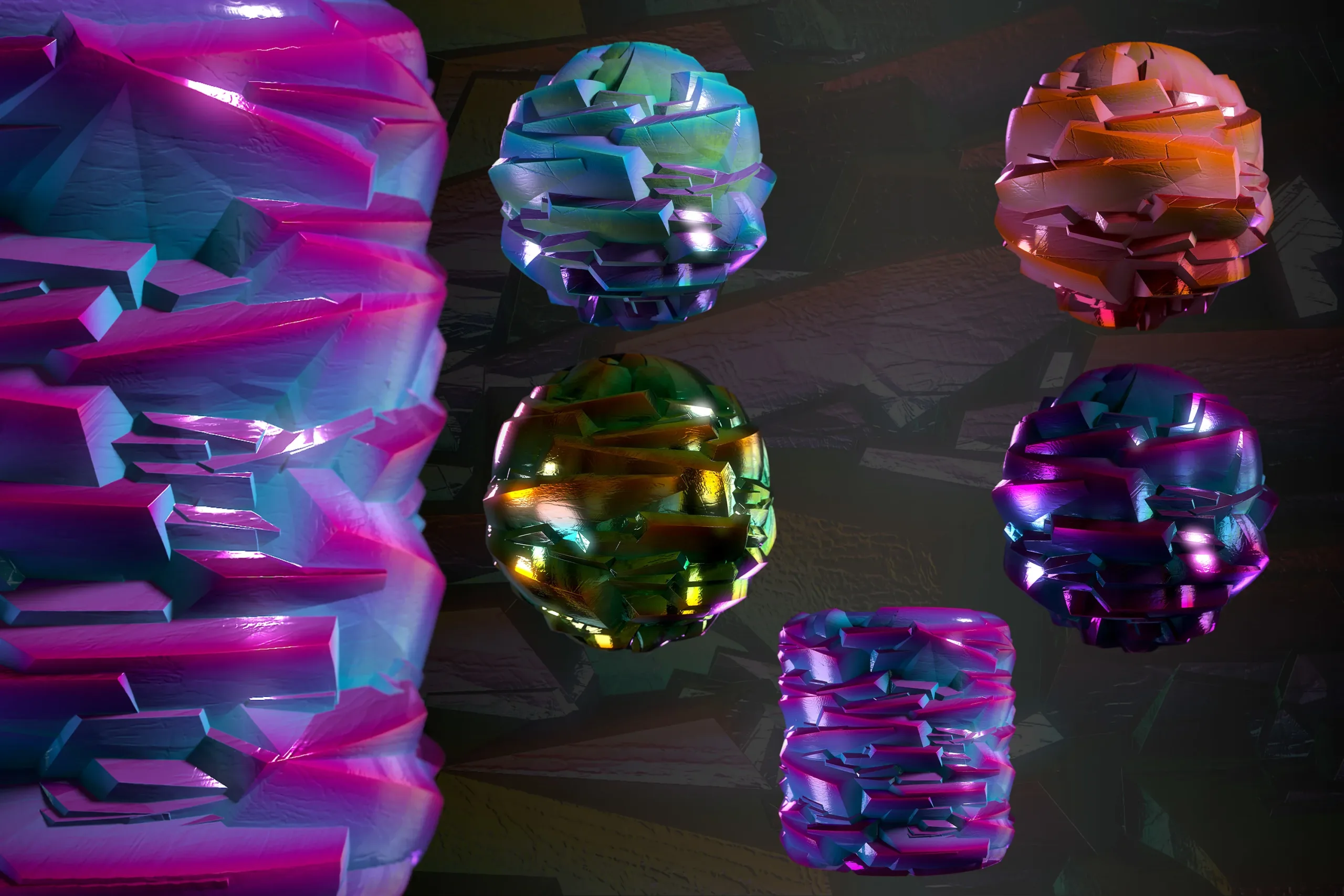 Crystal Materials (Mega Bundle-16 - FlippedNormals
