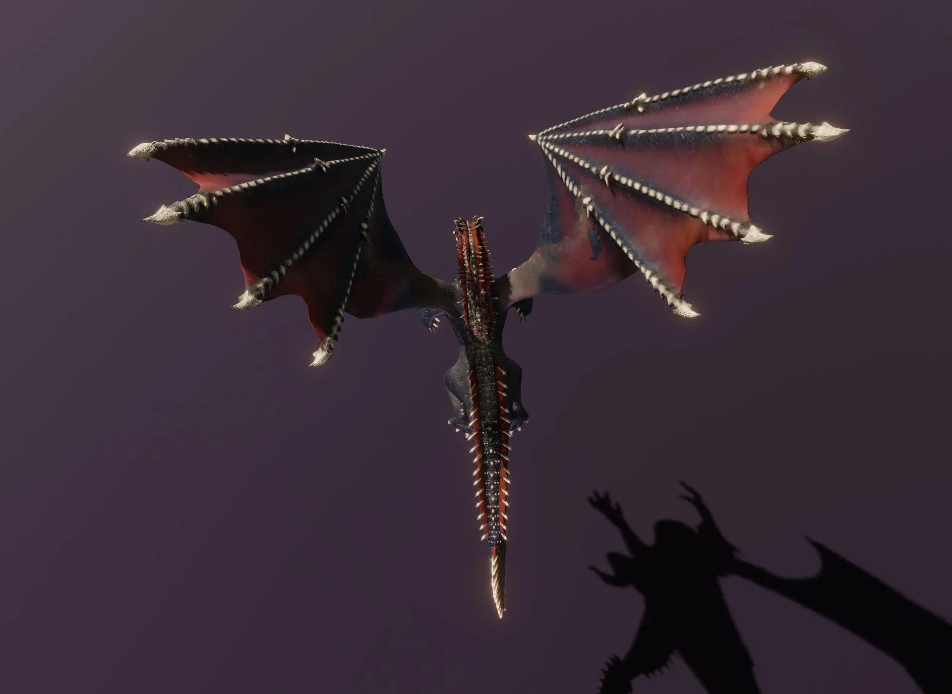 Realistic Black Dragon Animated - FlippedNormals