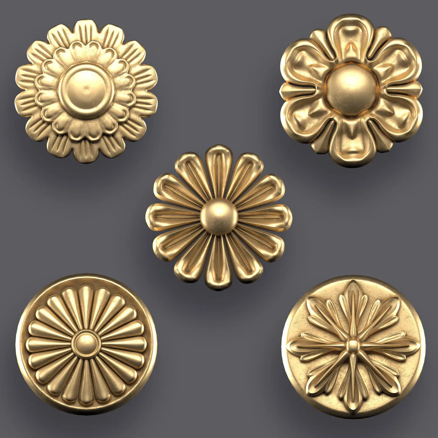5 Flowers Ornamental Pack 7 - FlippedNormals
