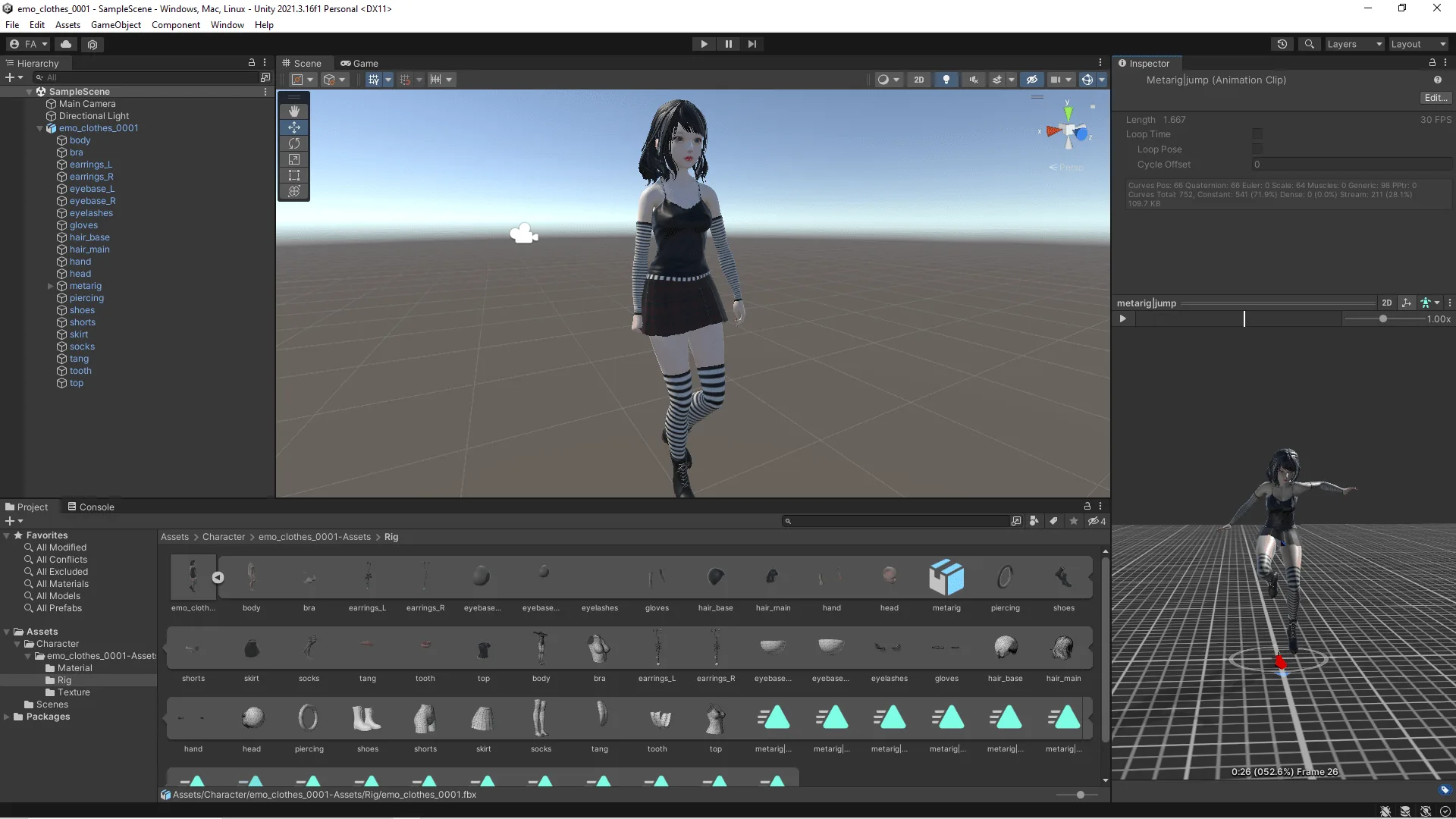Emo Clothing 0001 - UE5 - Unity - FlippedNormals