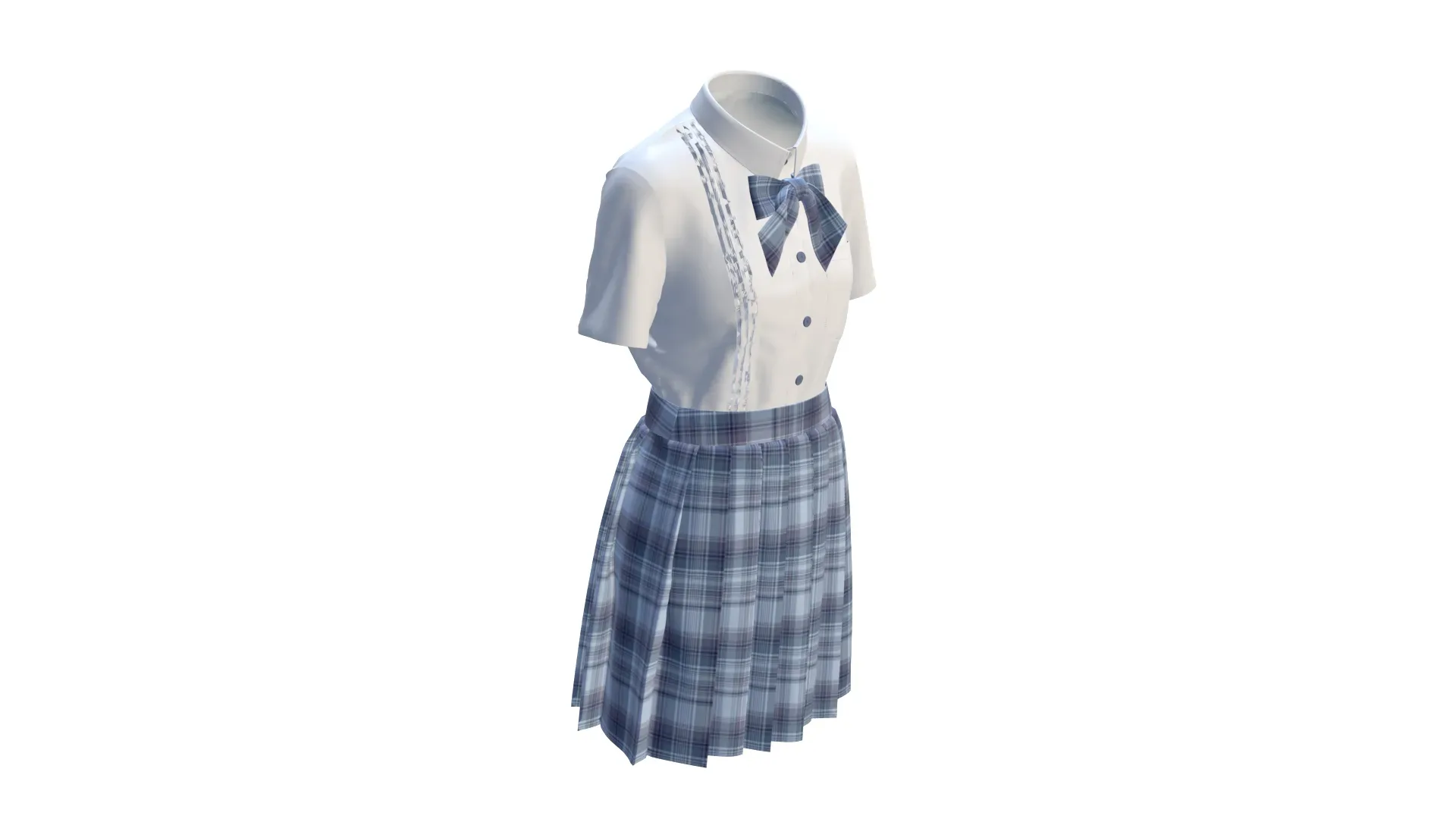 School Uniform 3D Model - FlippedNormals