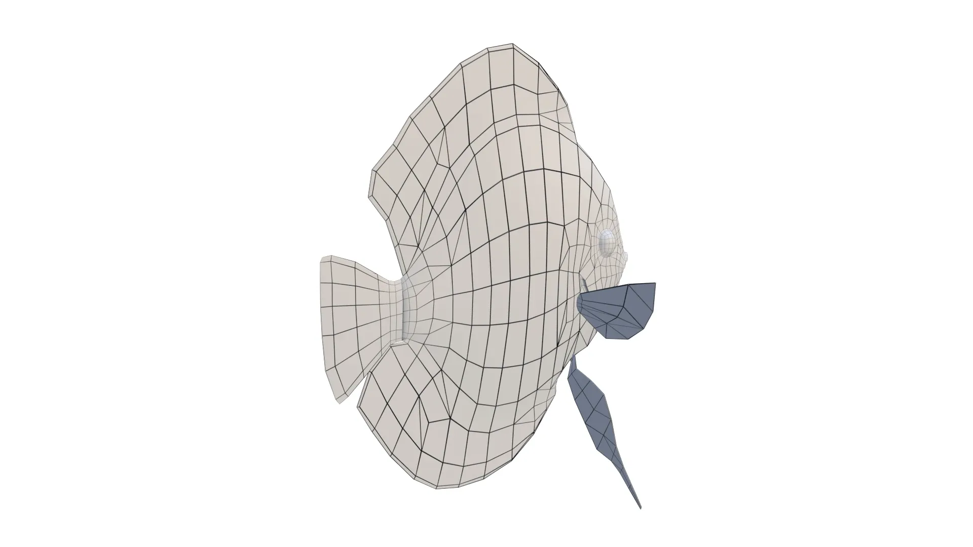 Yellow Discus Fish 3D Model - FlippedNormals