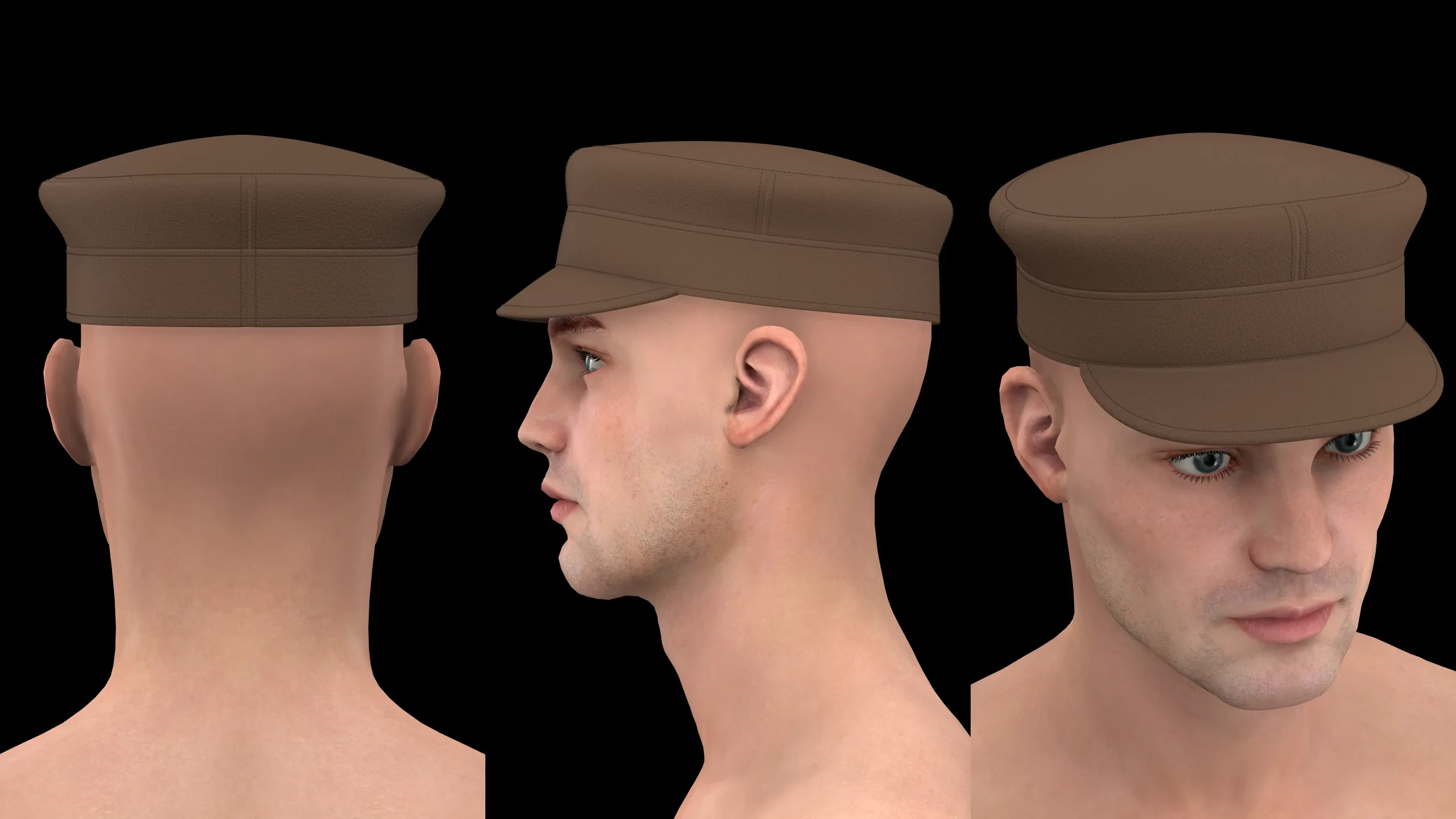 CLASSIC CAPS PACK / zpac obj fbx - FlippedNormals