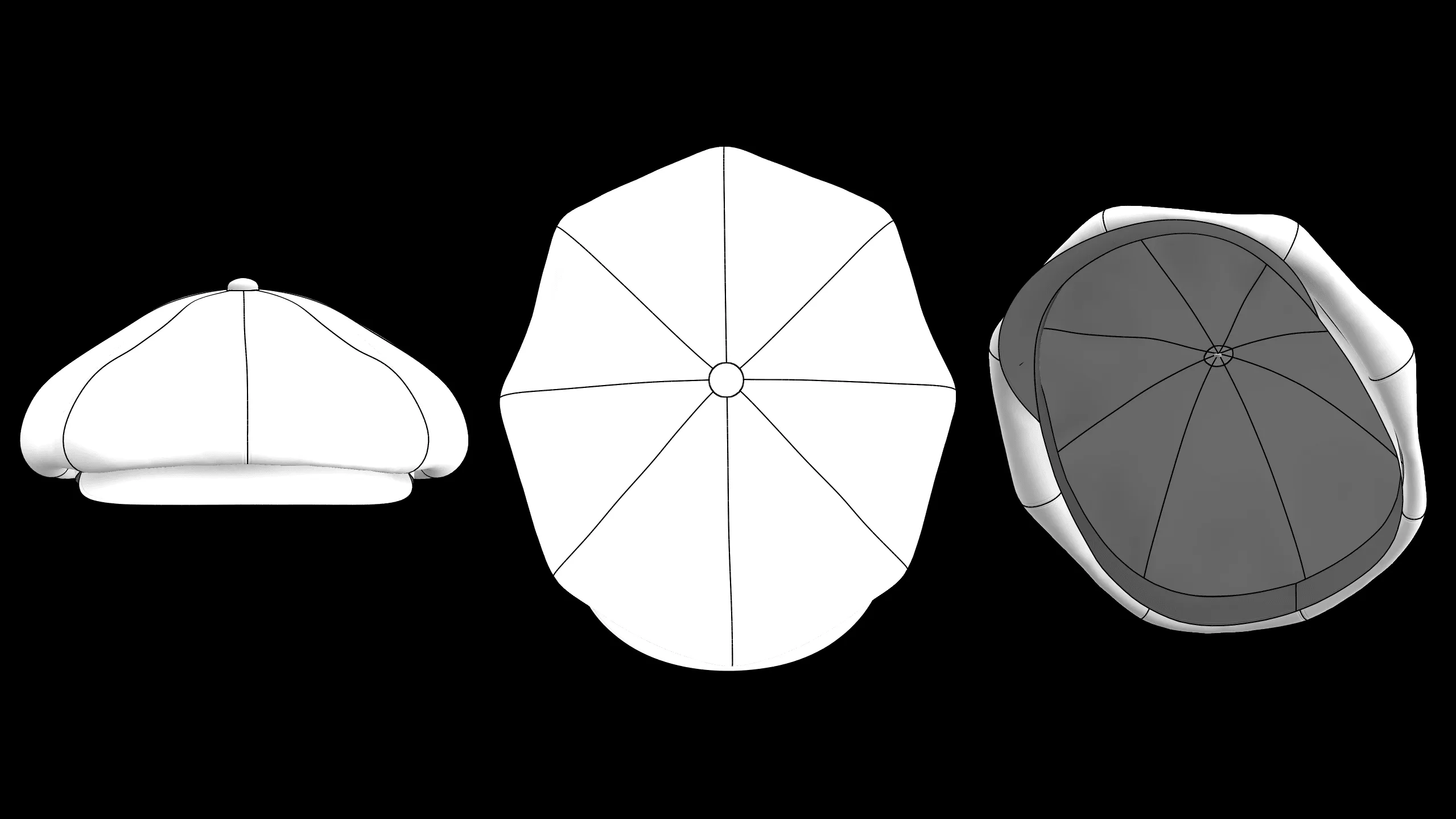 CLASSIC CAPS PACK / zpac obj fbx - FlippedNormals