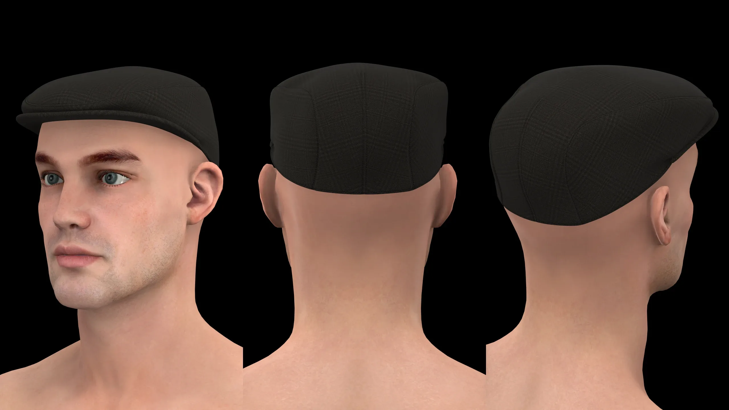 CLASSIC CAPS PACK / zpac obj fbx - FlippedNormals