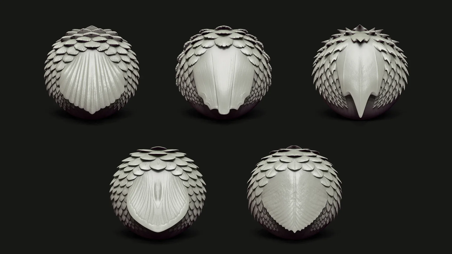 Aquatic Creature Scales - 15 Zbrush - FlippedNormals Aquatic Creature Scales - 15 Zbrush - FlippedNormals