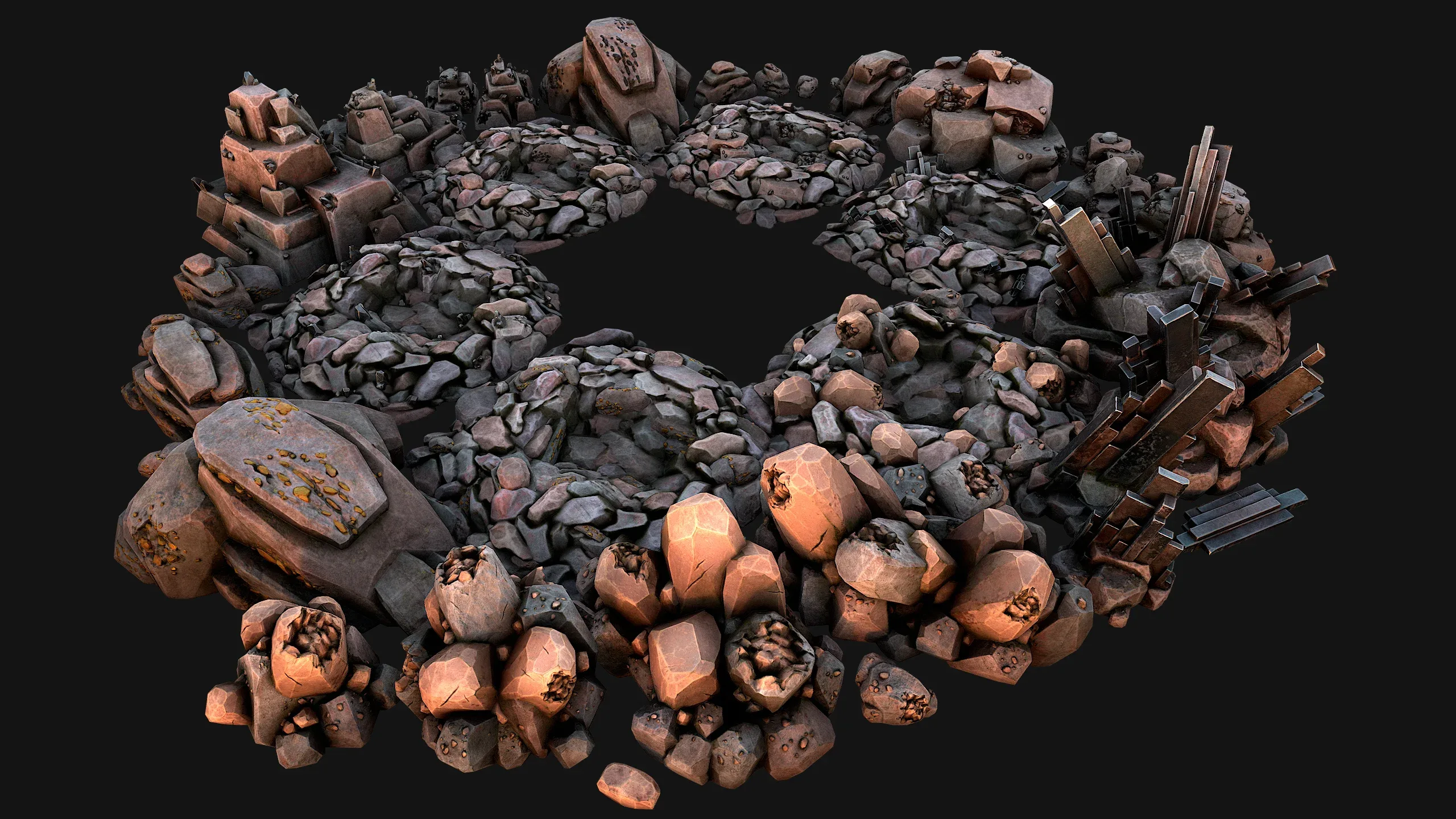 Ore Minerals Gold Iron Copper Coal - FlippedNormals