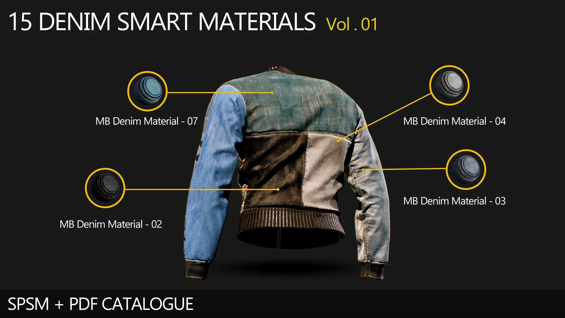15 Denim Smart Materials (Vol.1) - FlippedNormals