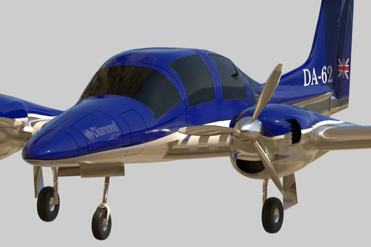 Aircraft diamond da62 - FlippedNormals