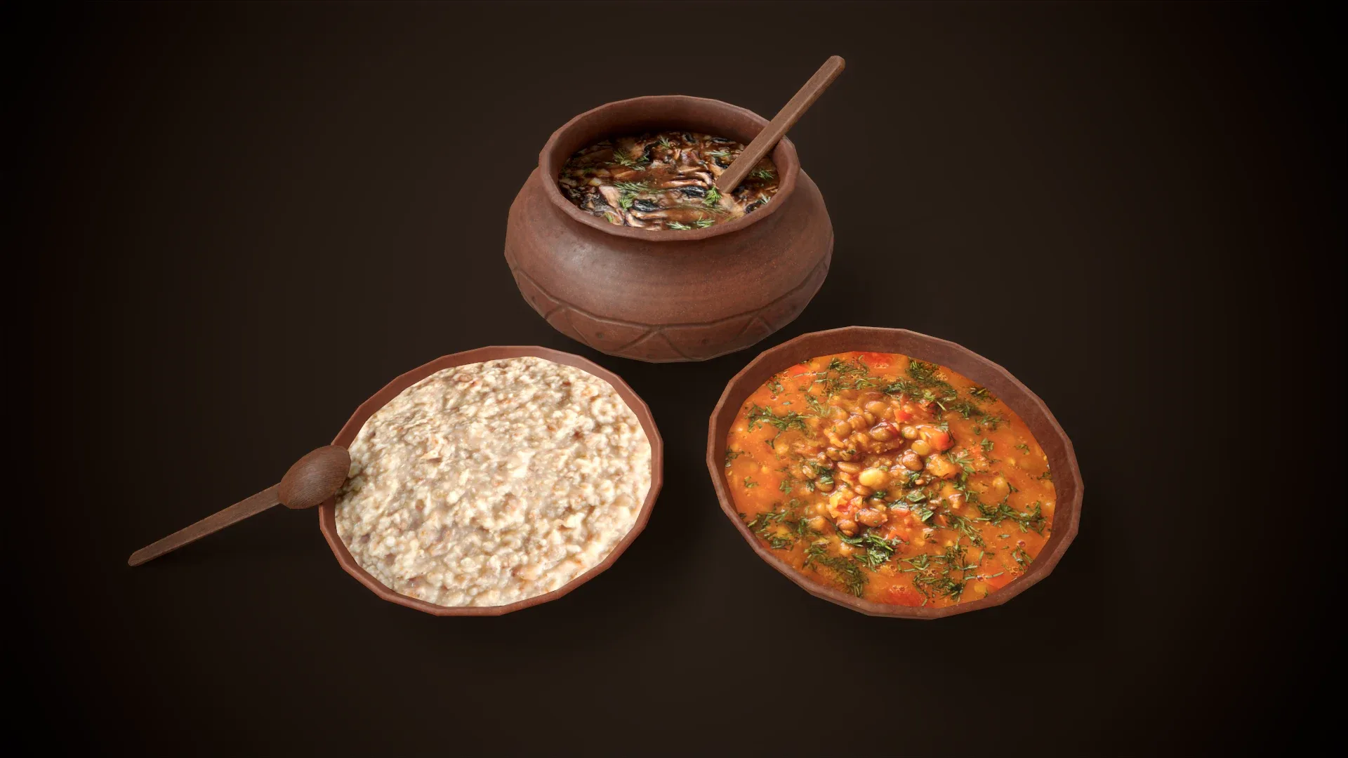 Medieval clay tableware pack - FlippedNormals