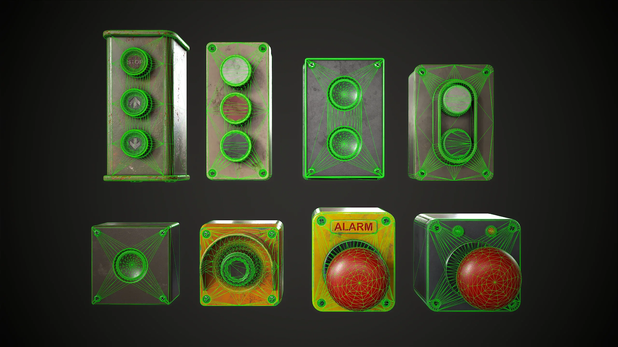Industrial Control Buttons - FlippedNormals
