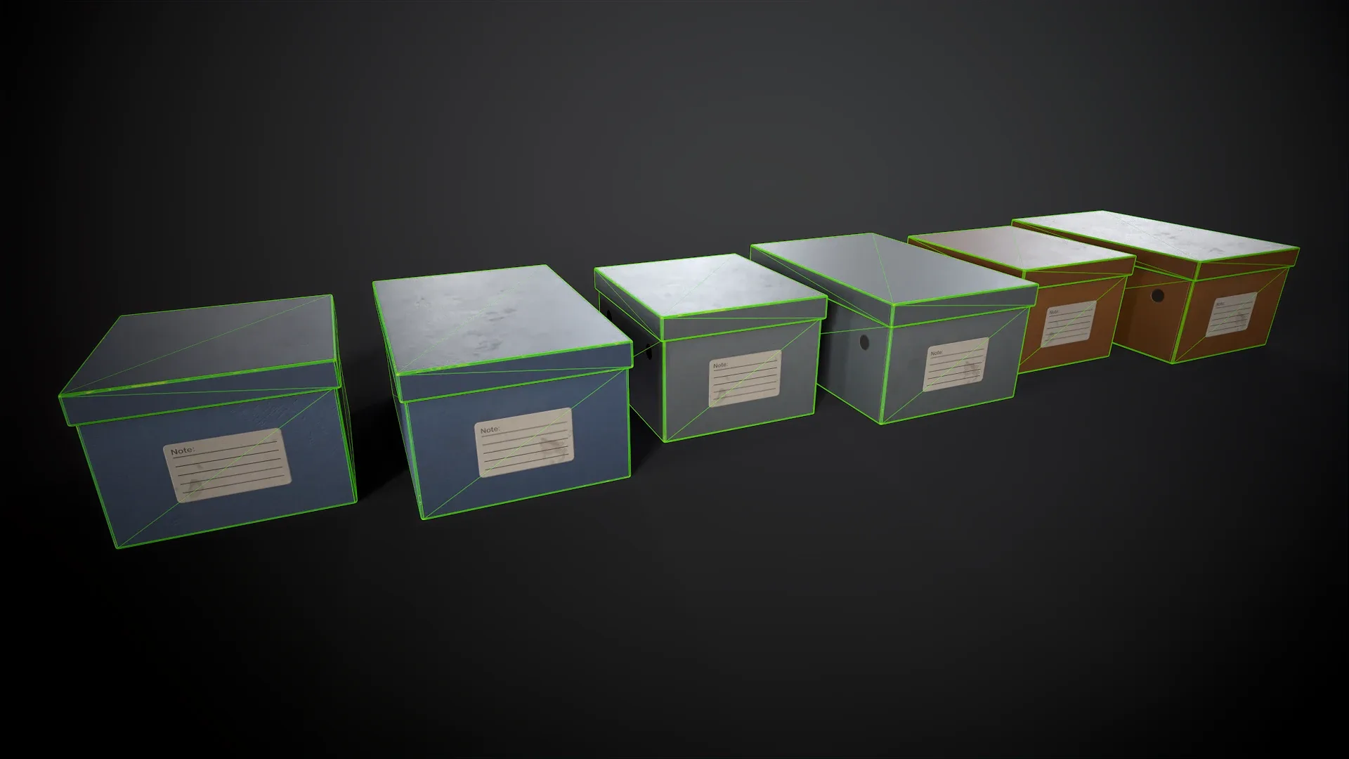 Set of cardboard boxes - FlippedNormals