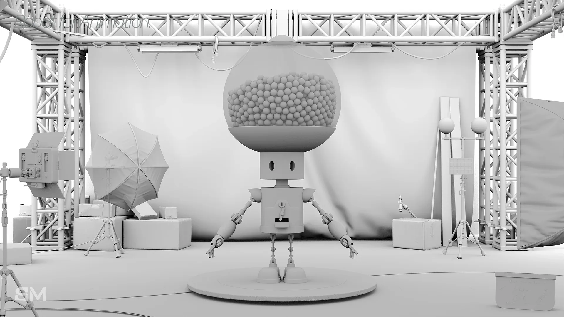 Cute Robot with rig for Animation - FlippedNormals