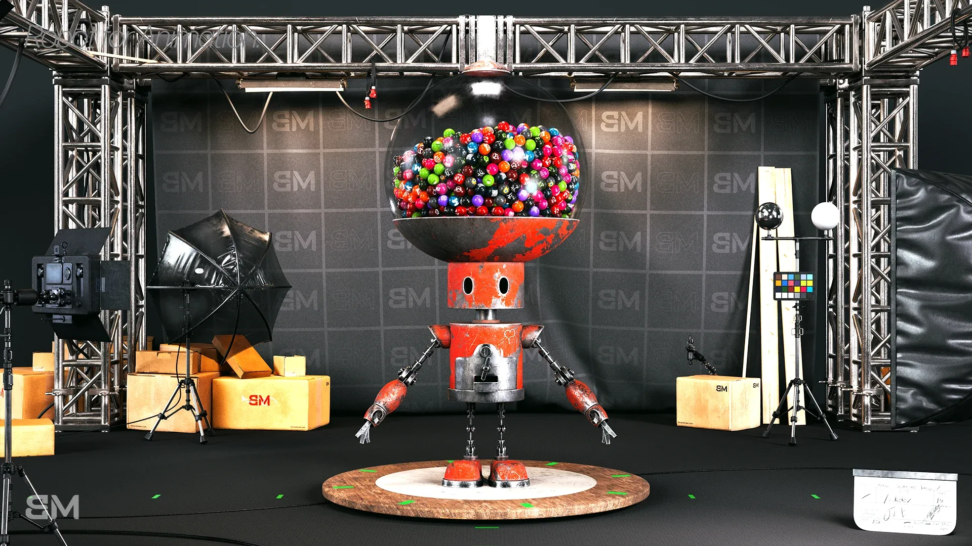 Cute Robot with rig for Animation - FlippedNormals