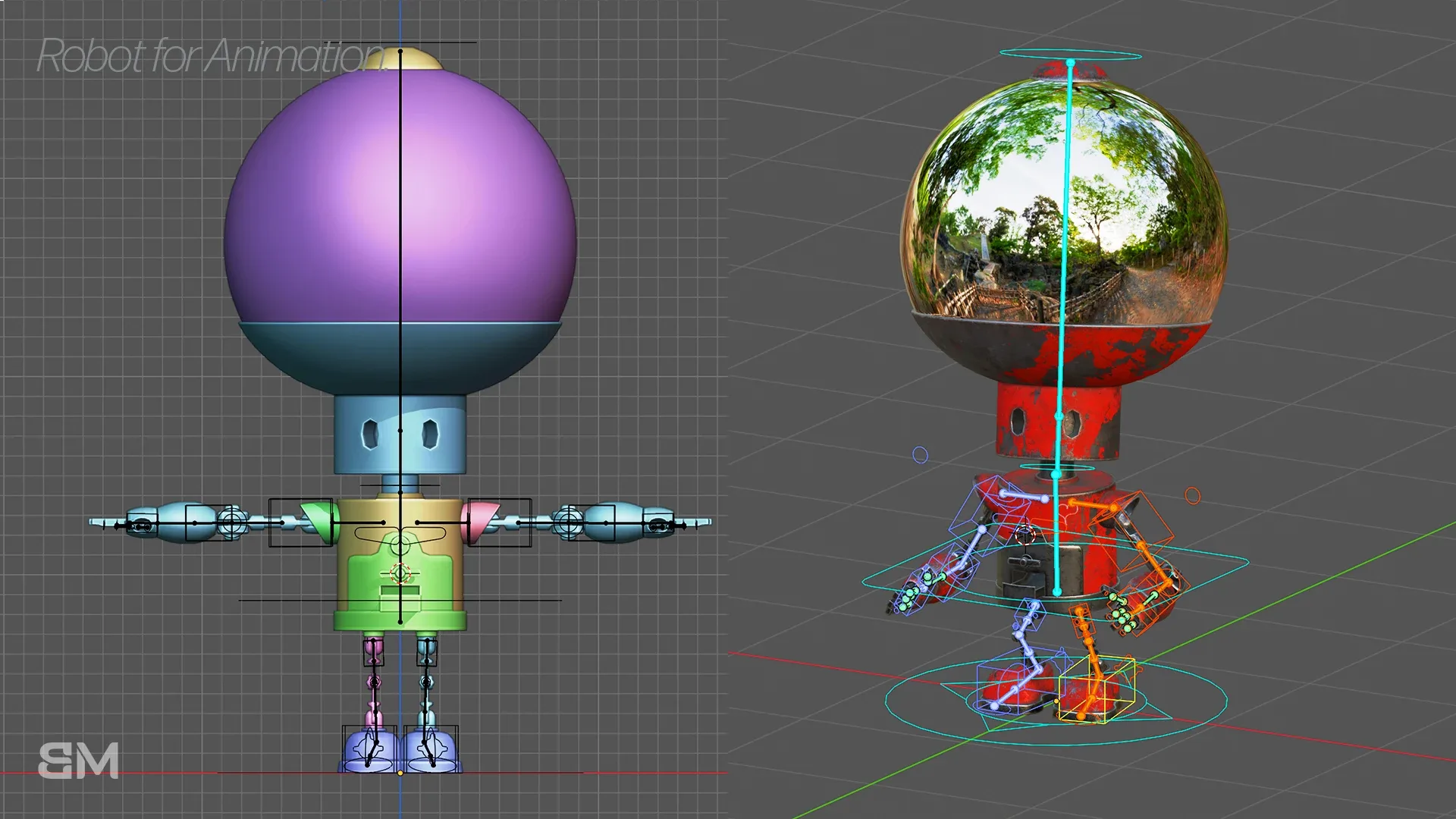 Cute Robot with rig for Animation - FlippedNormals