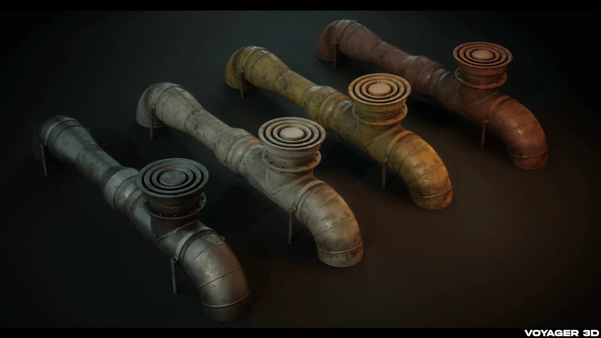 SciFi Pipes Pack Vol01 - FlippedNormals