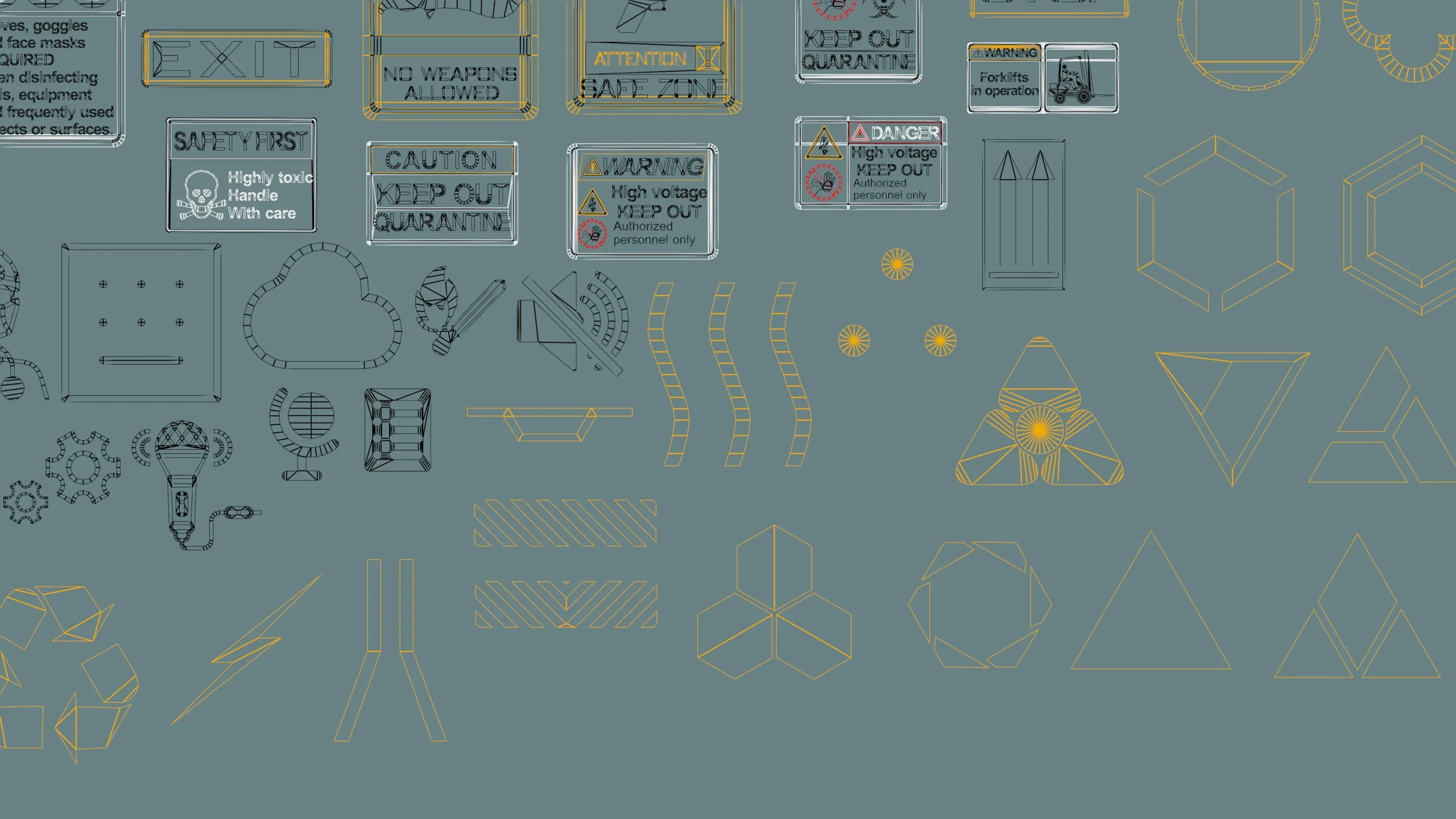 Polygon Decals - 201 pieces - Collection - FlippedNormals