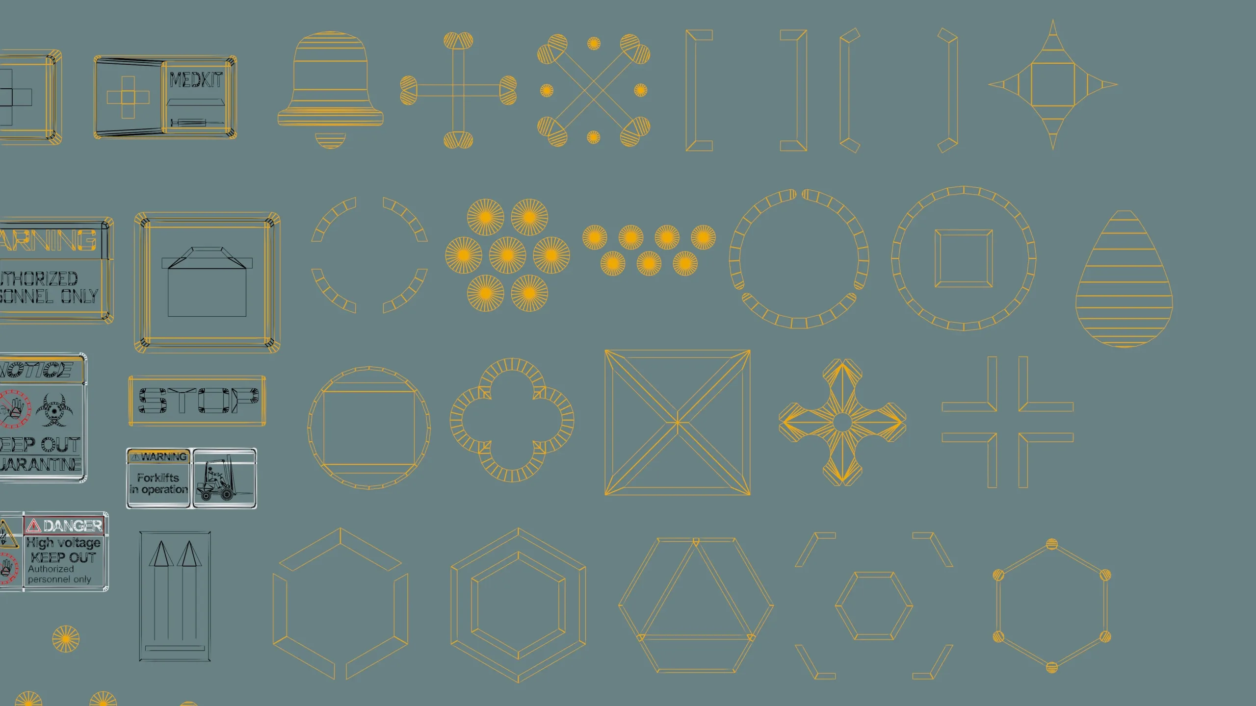Polygon Decals - 201 pieces - Collection - FlippedNormals