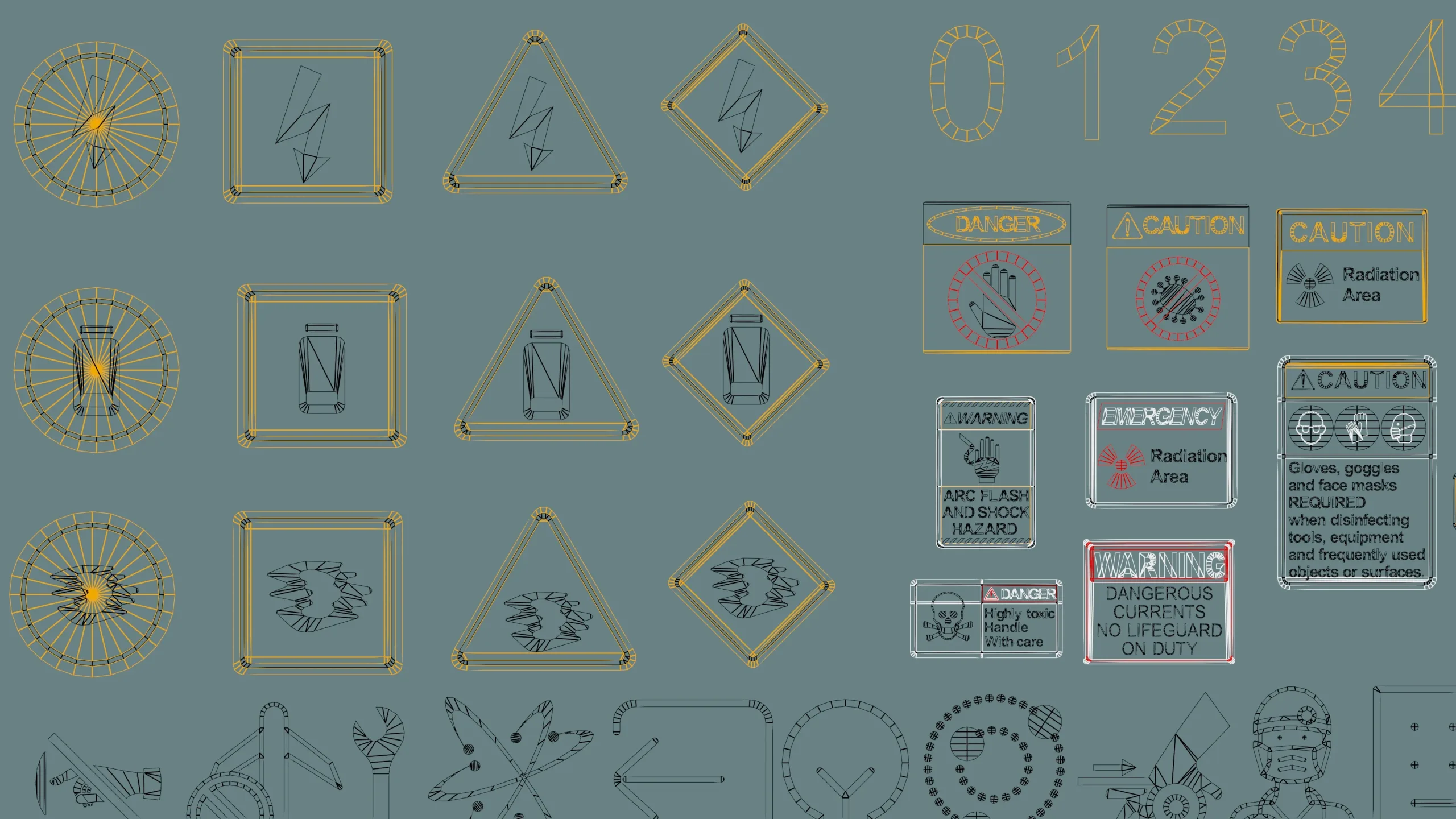 Polygon Decals - 201 pieces - Collection - FlippedNormals