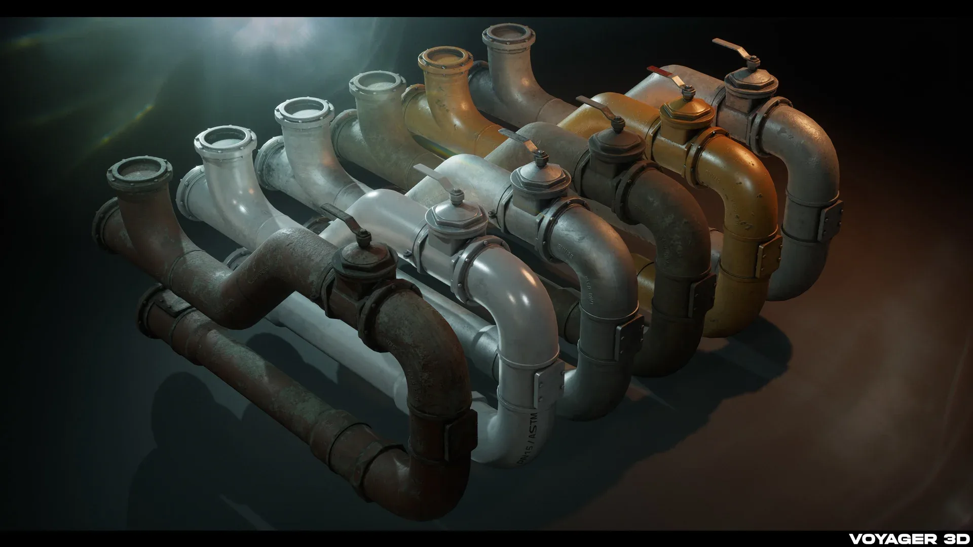 Modular Pipes Pack Vol 01 - FlippedNormals