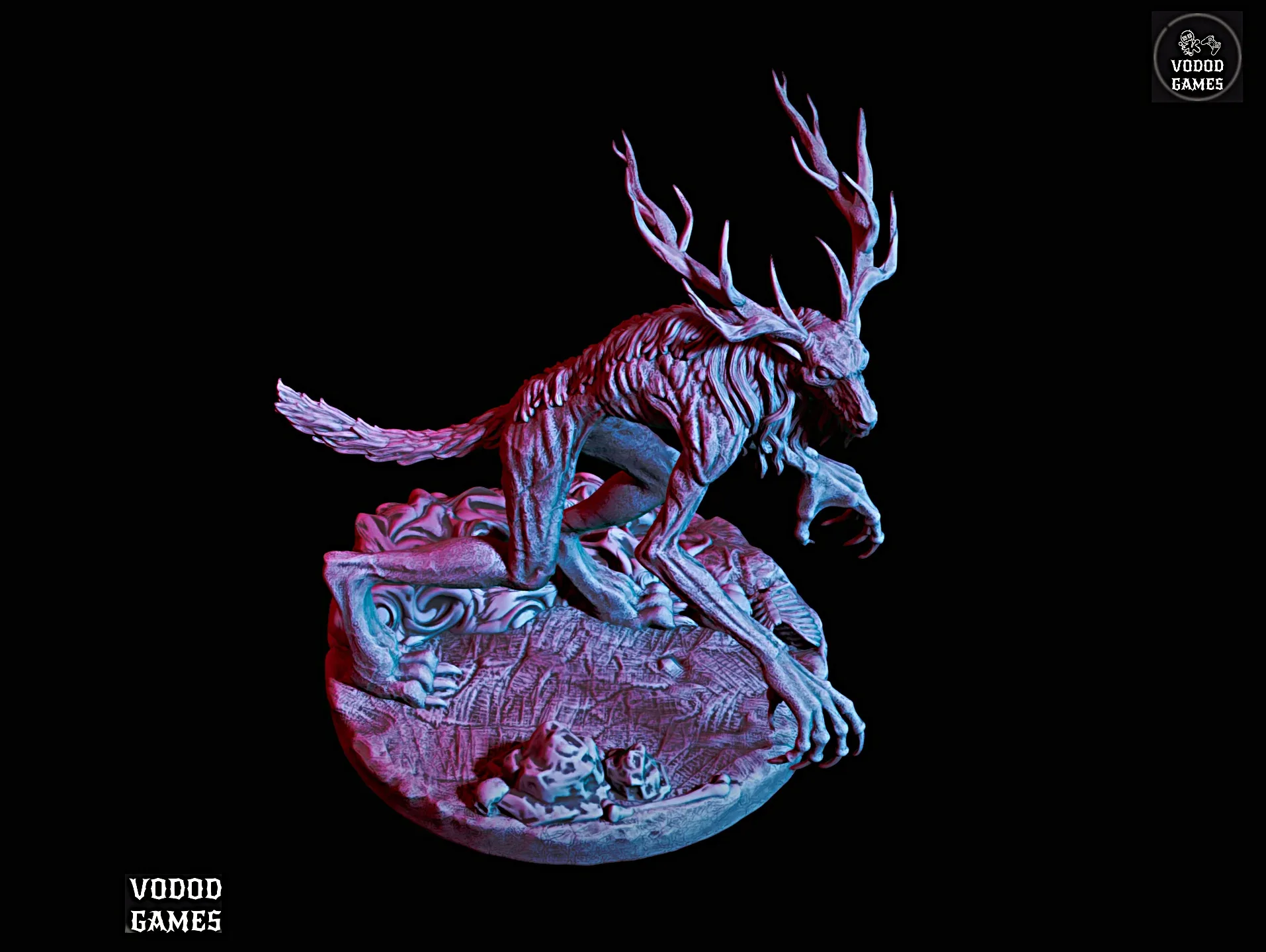 Wendigo 3D printable diorama | - FlippedNormals