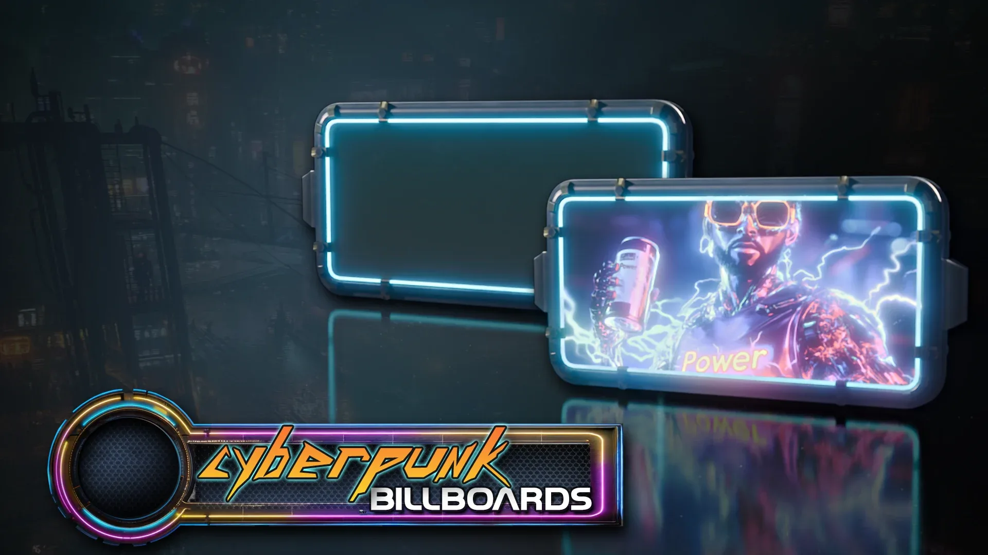 Stylized Cyberpunk Billboard Pack - FlippedNormals