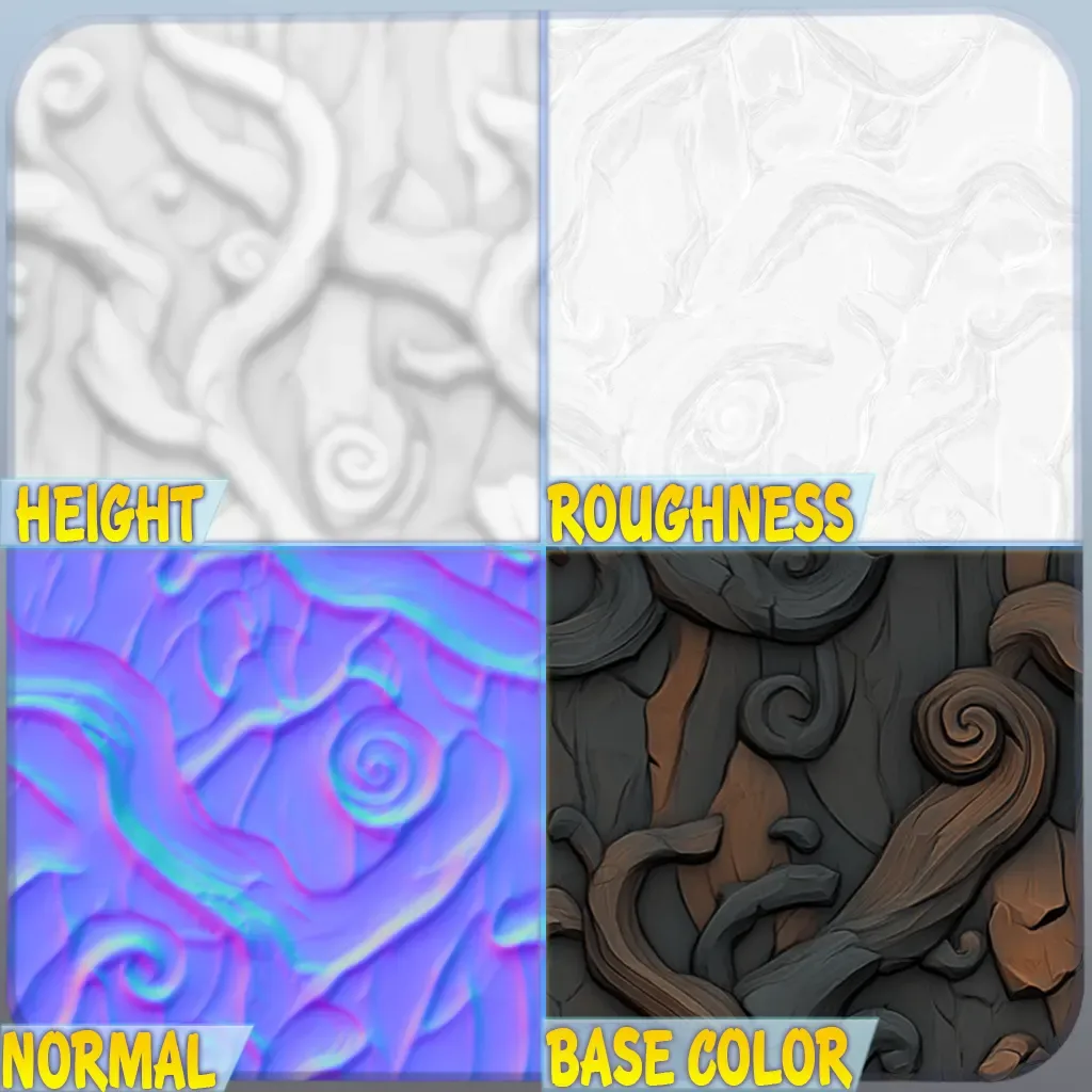 Stylized Alien Seamless Texture - FlippedNormals