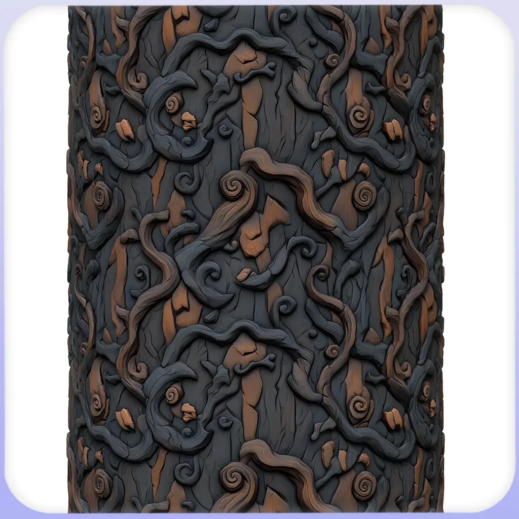 Stylized Alien Seamless Texture - FlippedNormals