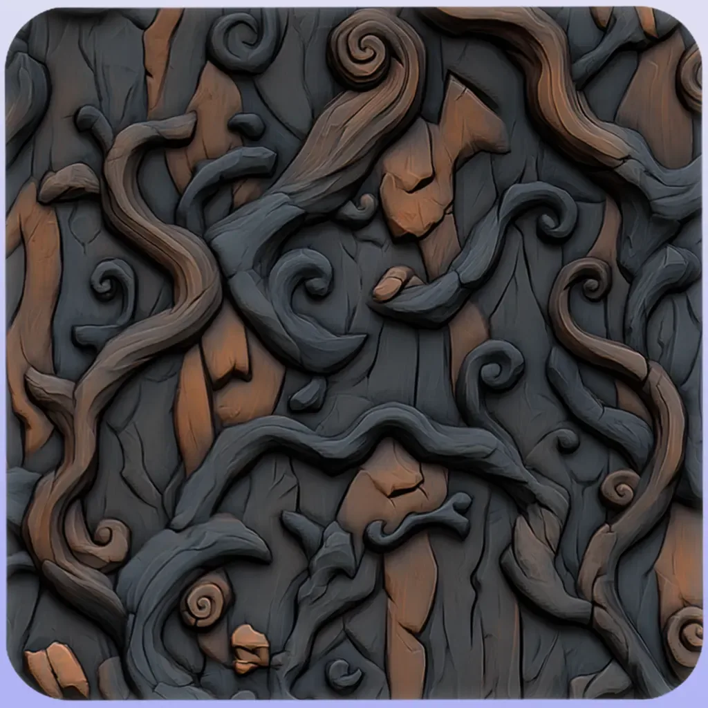 Stylized Alien Seamless Texture - FlippedNormals