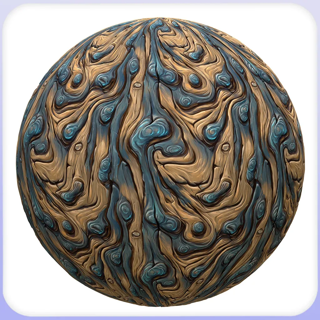 Stylized Alien Seamless Texture - FlippedNormals