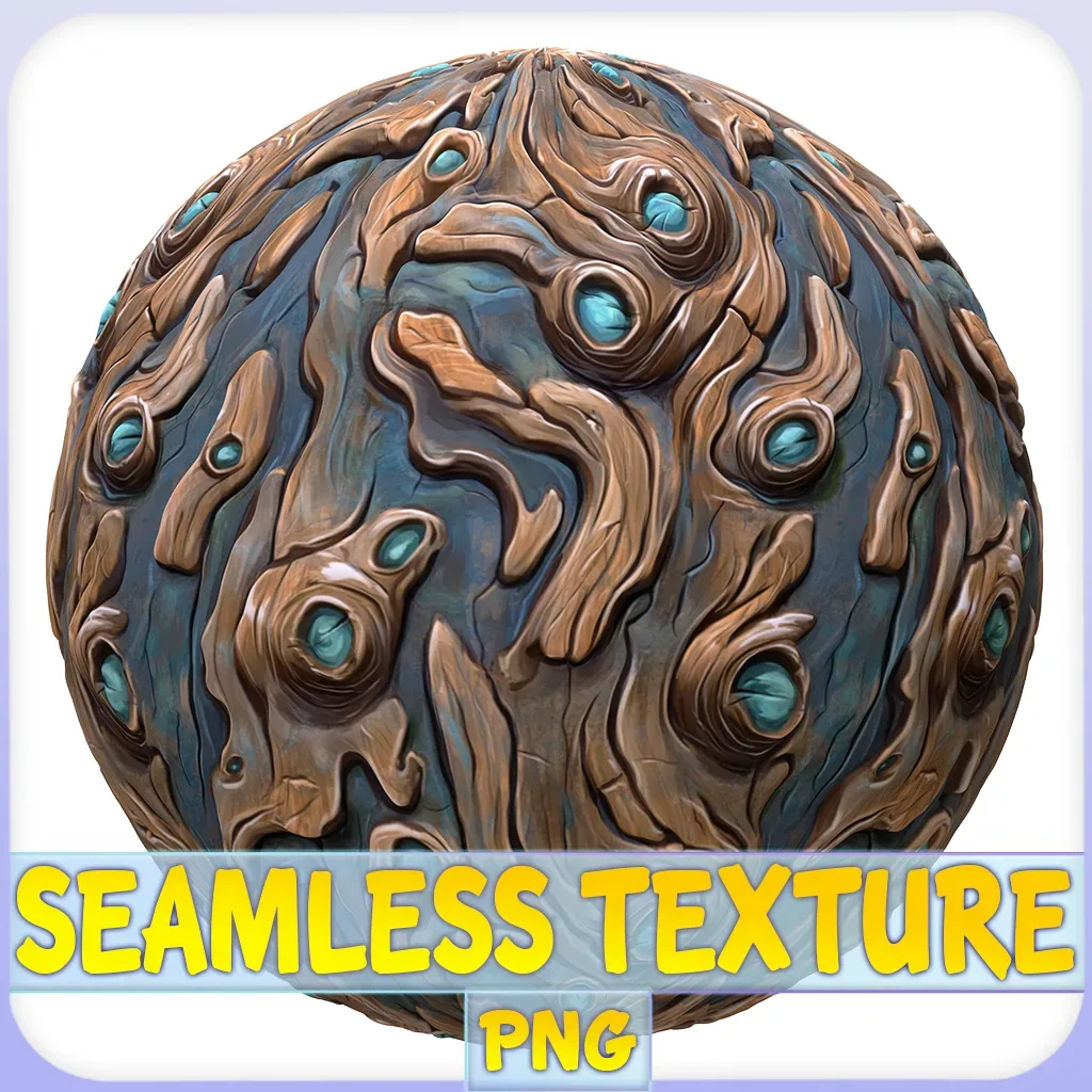 Stylized Alien Seamless Texture - FlippedNormals