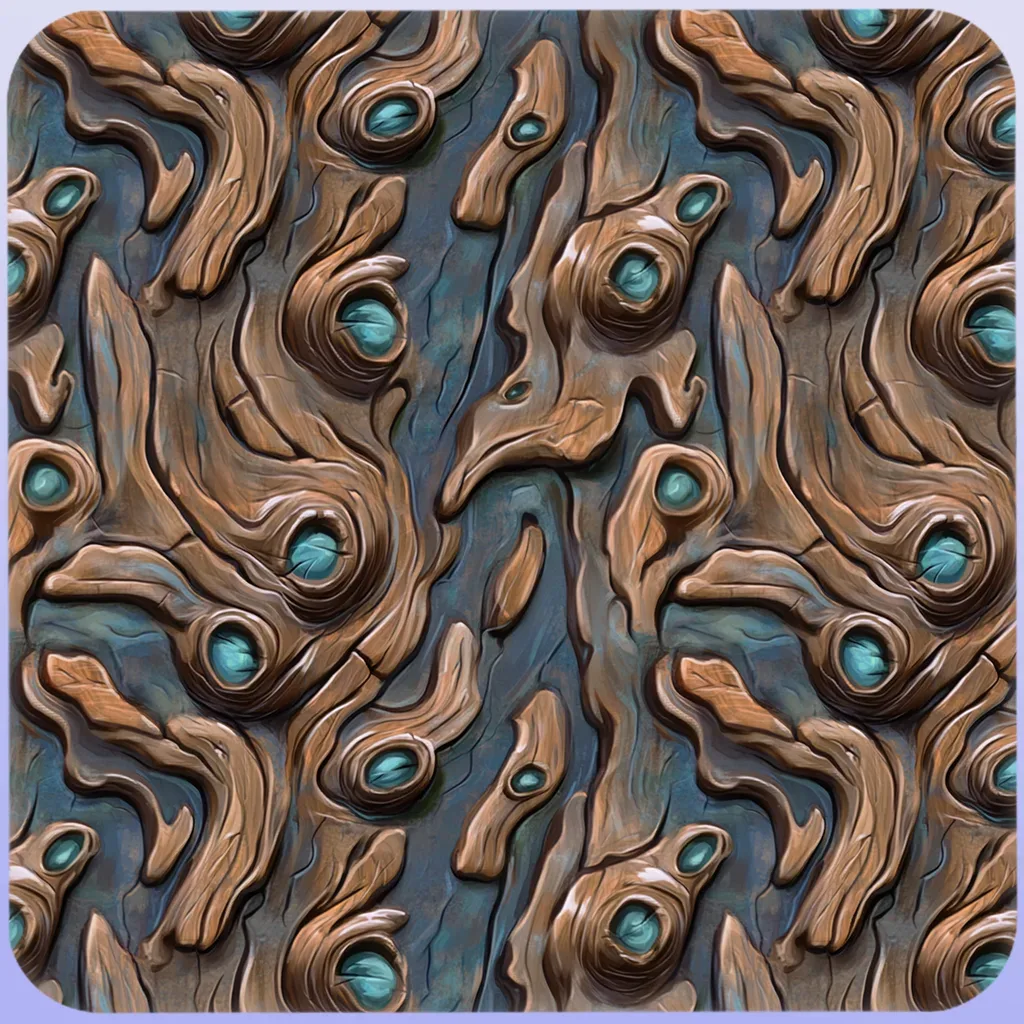 Stylized Alien Seamless Texture - FlippedNormals