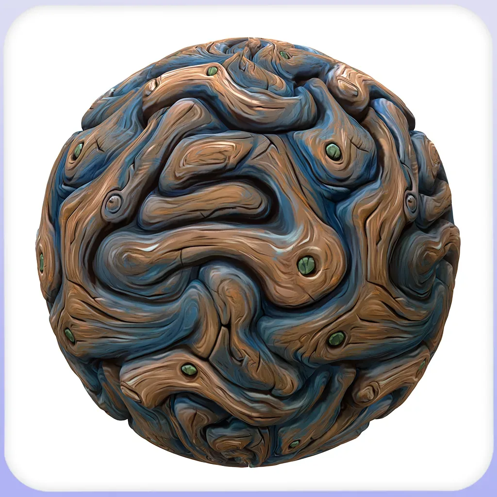 Stylized Alien Seamless Texture - FlippedNormals