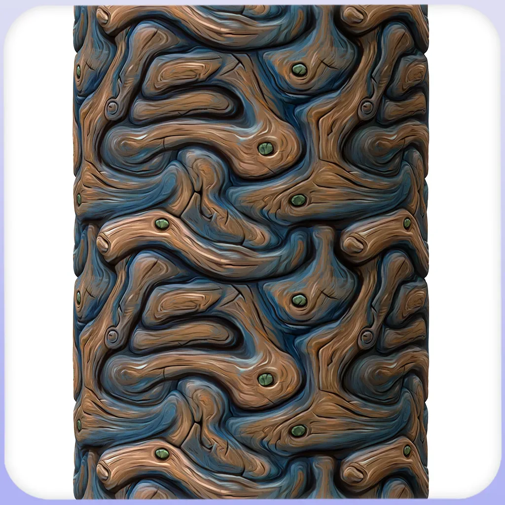 Stylized Alien Seamless Texture - FlippedNormals