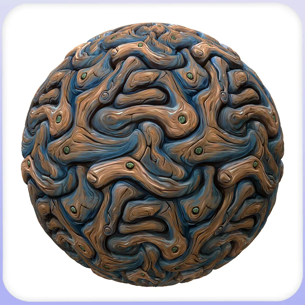 Stylized Alien Seamless Texture - FlippedNormals