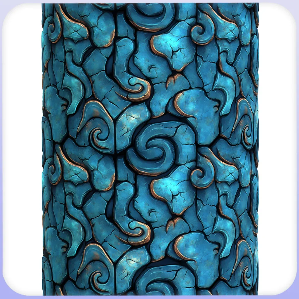 Stylized Alien Seamless Texture - FlippedNormals