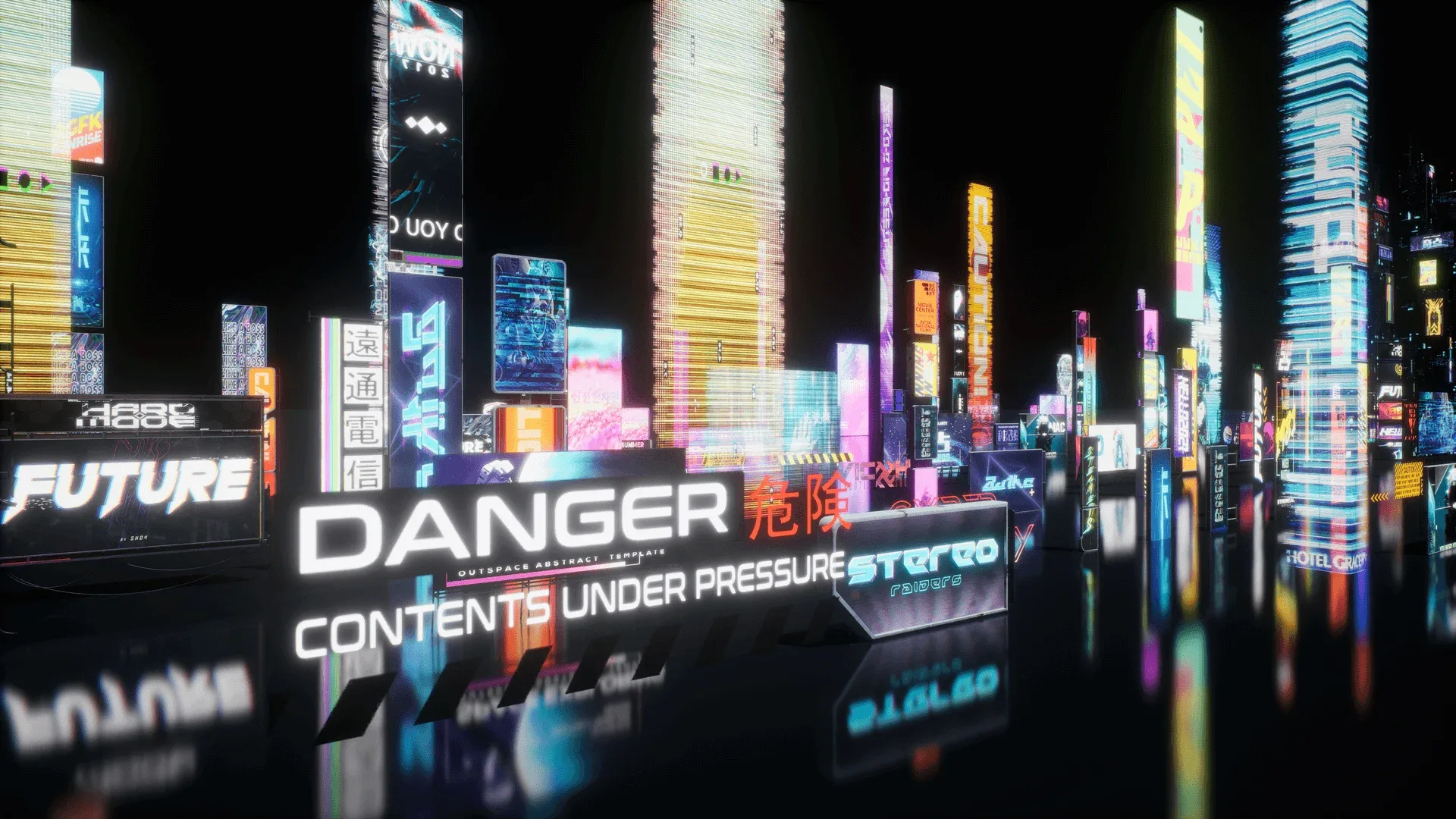 Cyberpunk Billboards Signs Set - FlippedNormals