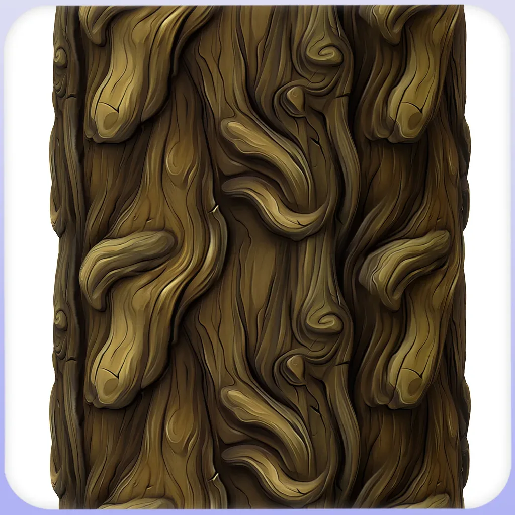 Stylized Bark Seamless Texture - FlippedNormals