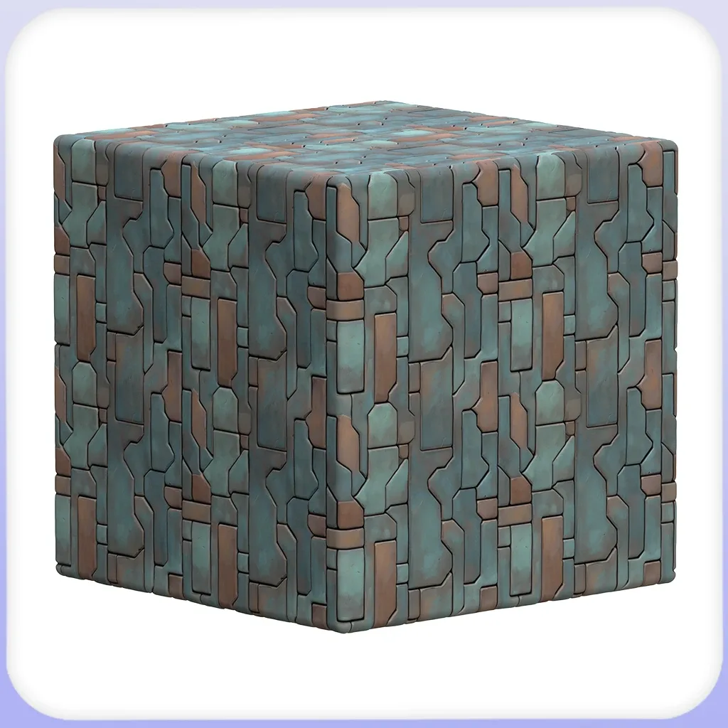 Stylized Metal Panels Seamless - FlippedNormals