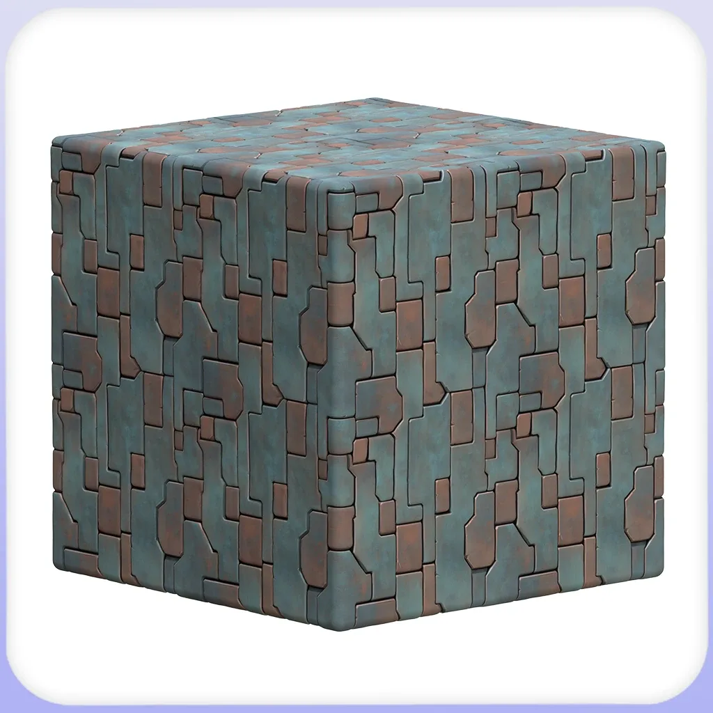 Stylized Metal Panels Seamless - FlippedNormals