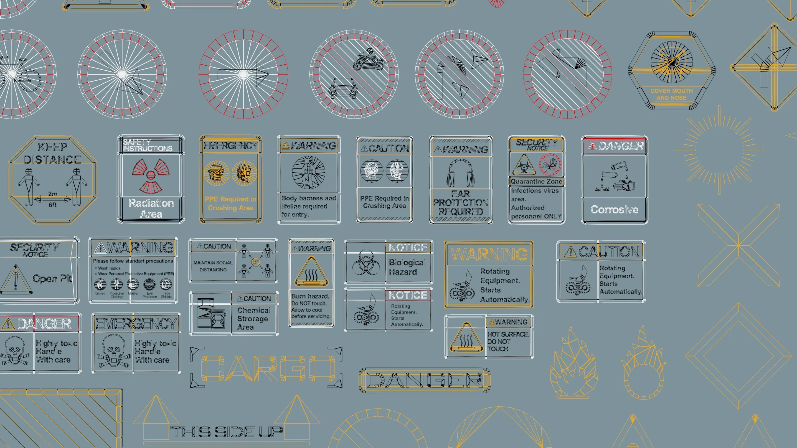 Polygon Decals 202 pieces - Collection - FlippedNormals