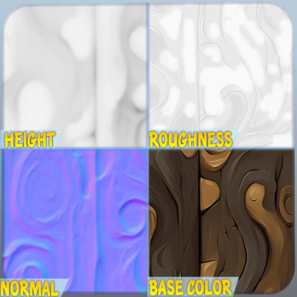 Stylized Wood Seamless Texture - FlippedNormals