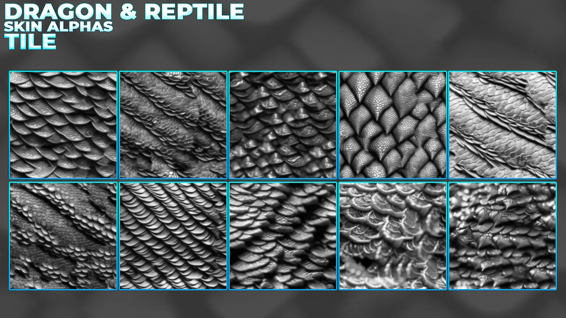 400+ Tileable Reptile, Dragon, - FlippedNormals