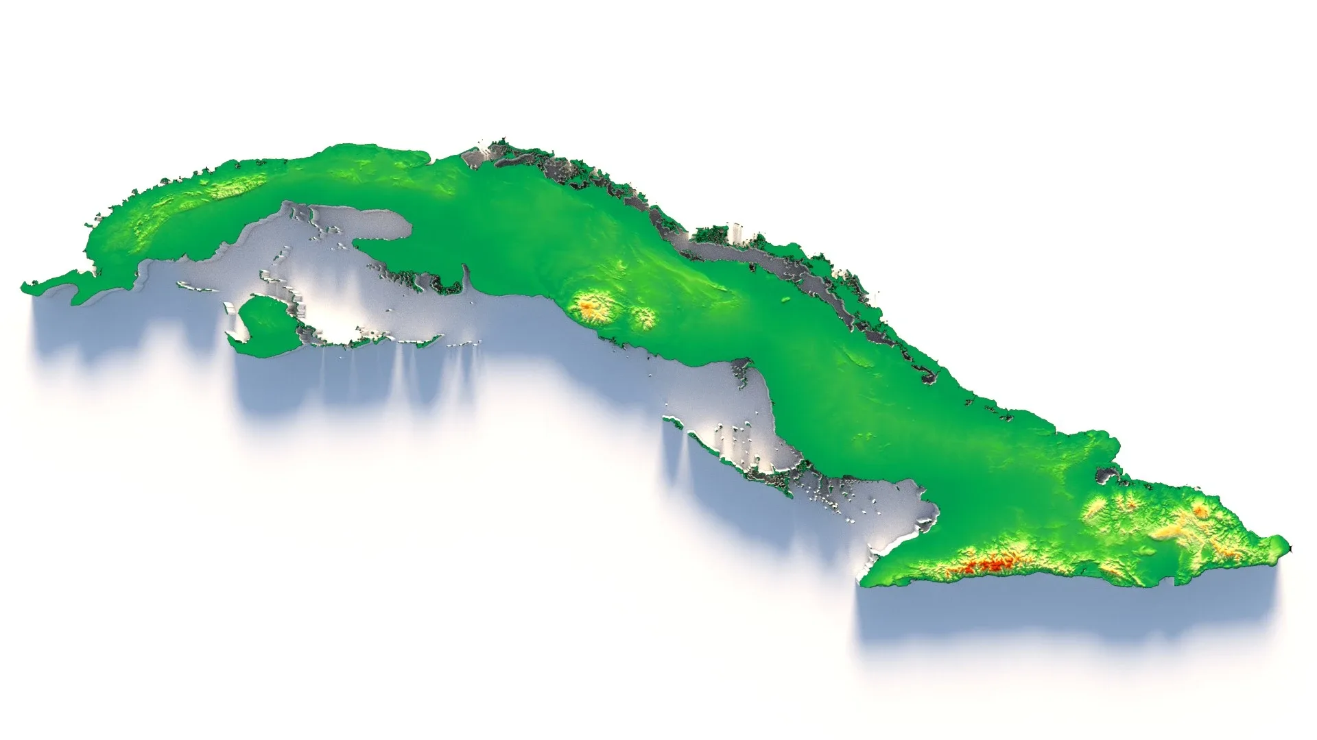 Cuba Terrain Map - FlippedNormals